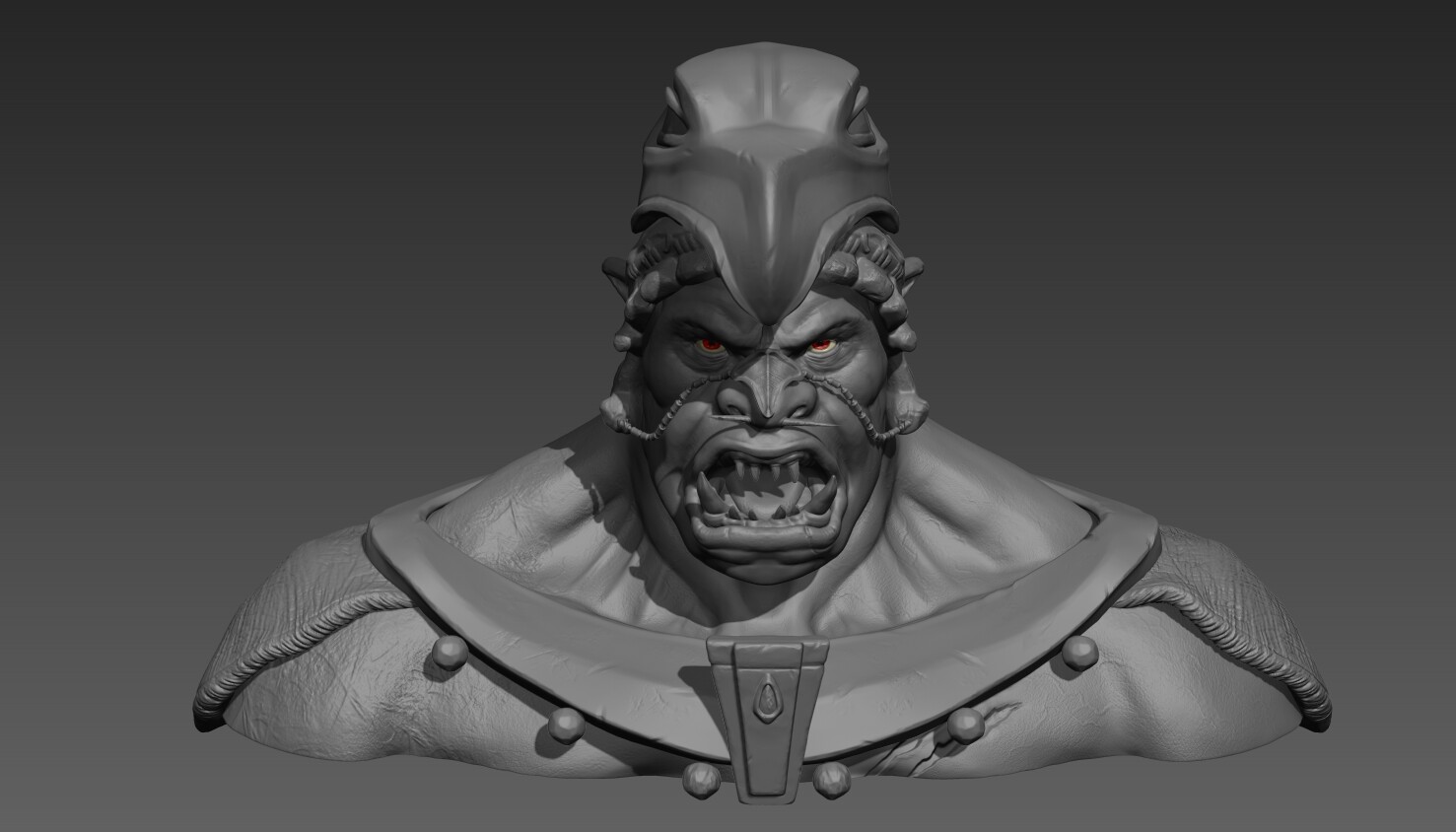 ArtStation - (WIP) Tribal Orc Chief Bust