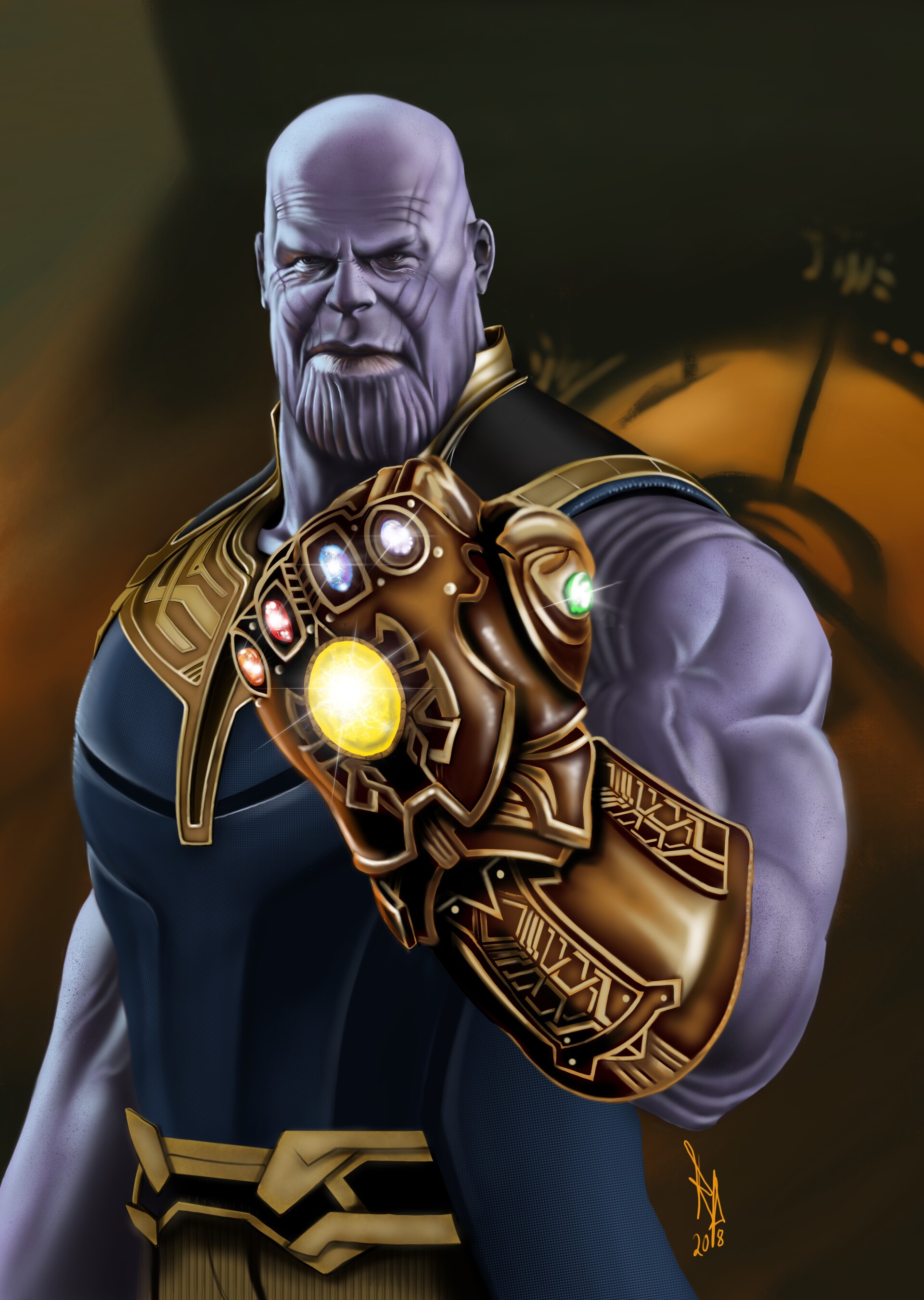 ArtStation - Thanos and the Infinity Gauntlet