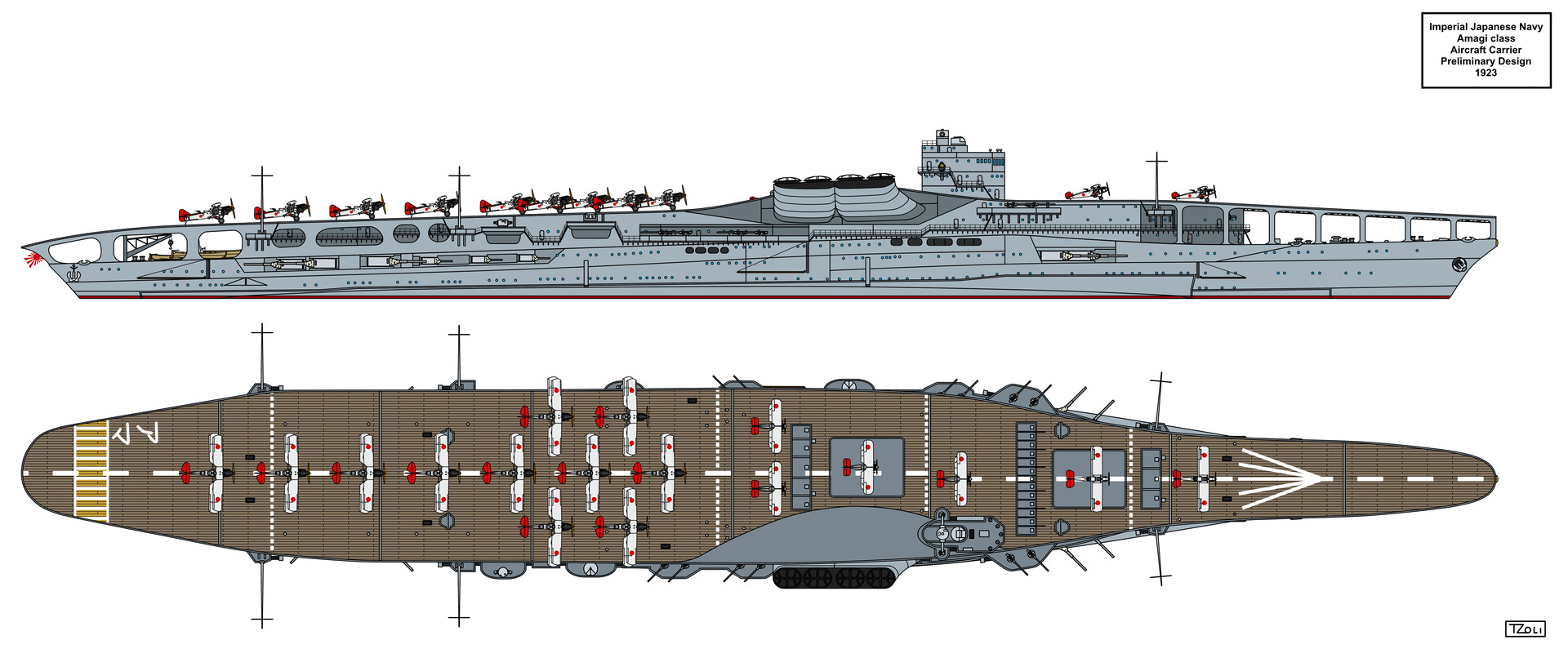 Takács Zoltán - TZoli - Amagi Aircraft Carrier Preliminary Design 3