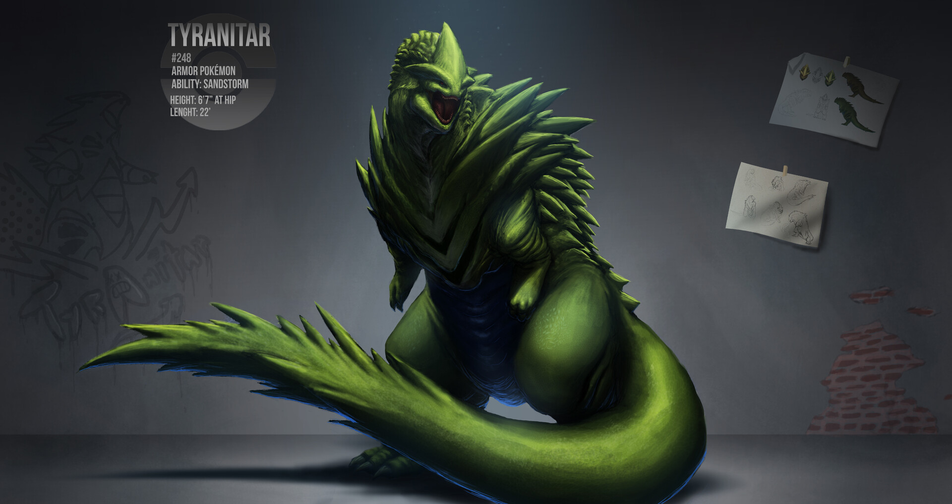 ArtStation - Realistic Tyranitar