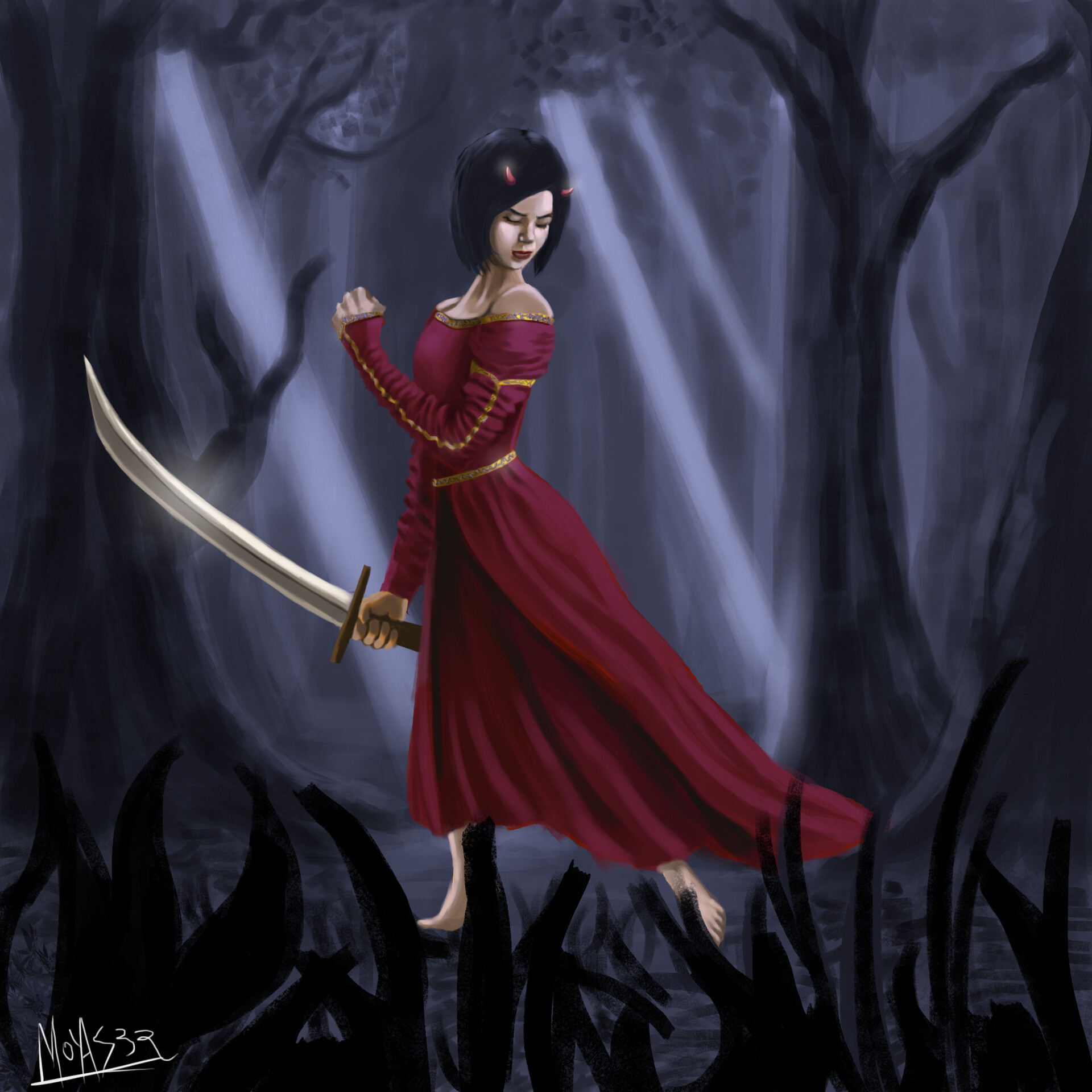 ArtStation - medieval evil girl