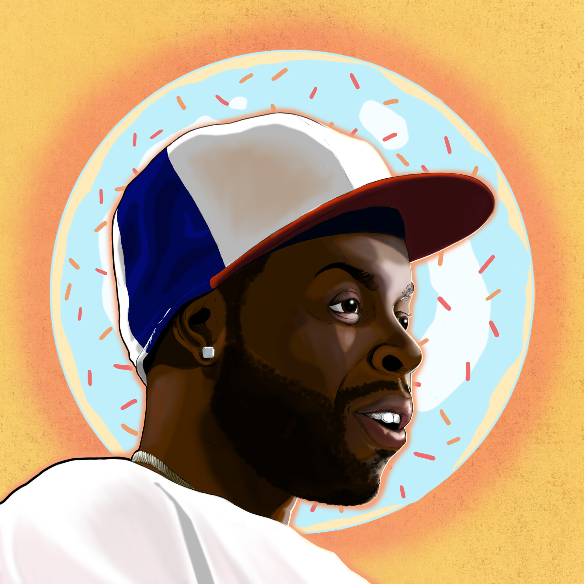 J Dilla Art J Dilla Comic Book Art Matte Canvas, Stretched, 0.75"