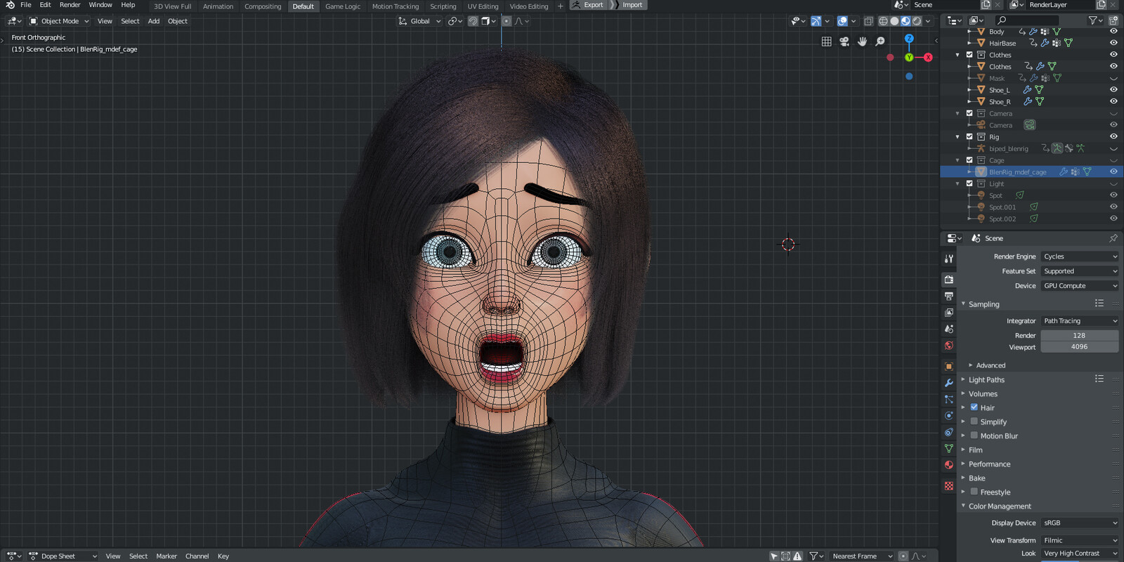 Phong Ly - Rigged - Stylized Character Girl - Sarah - Blender Cycles ...