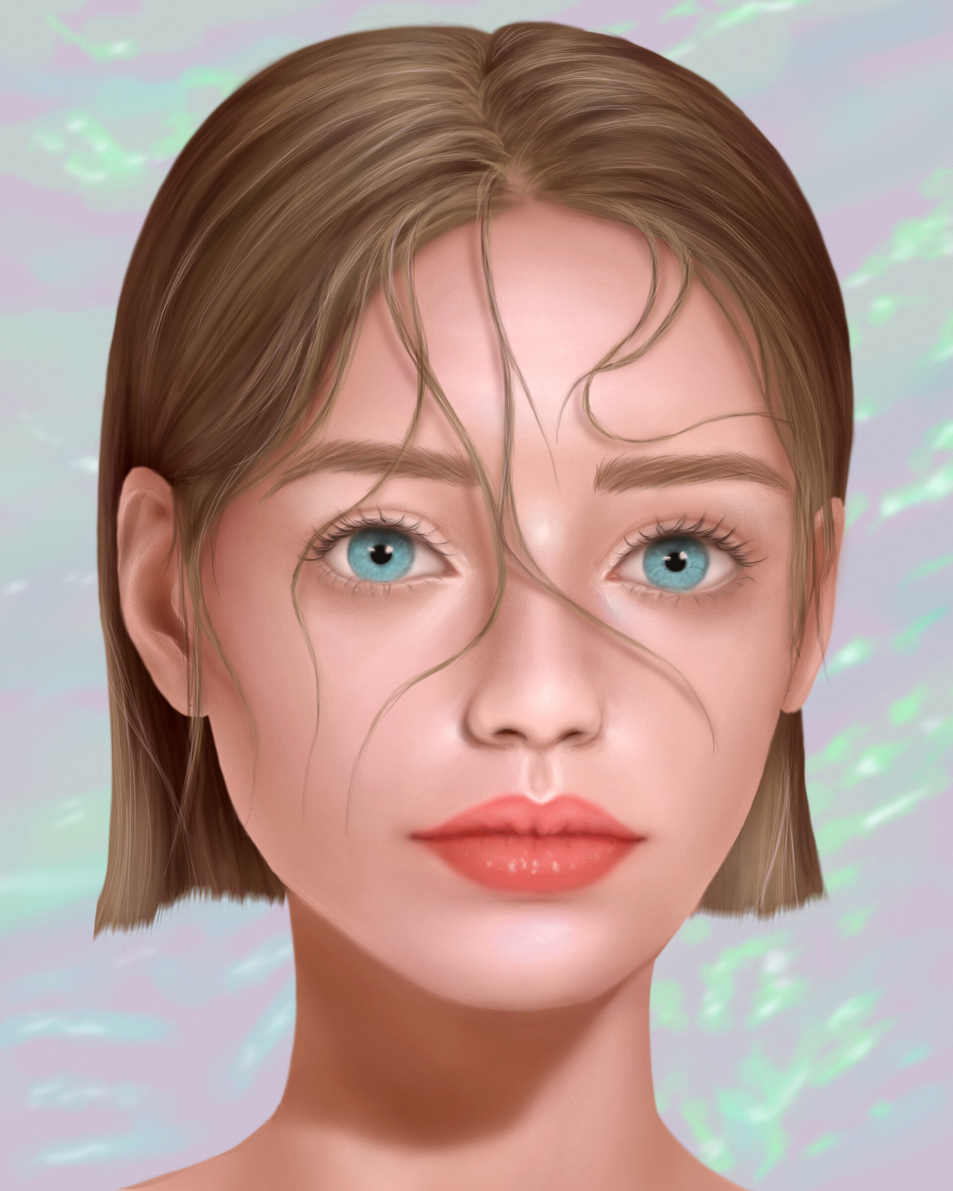ArtStation - Speedpaint 🖊 I draw a portrait of a model