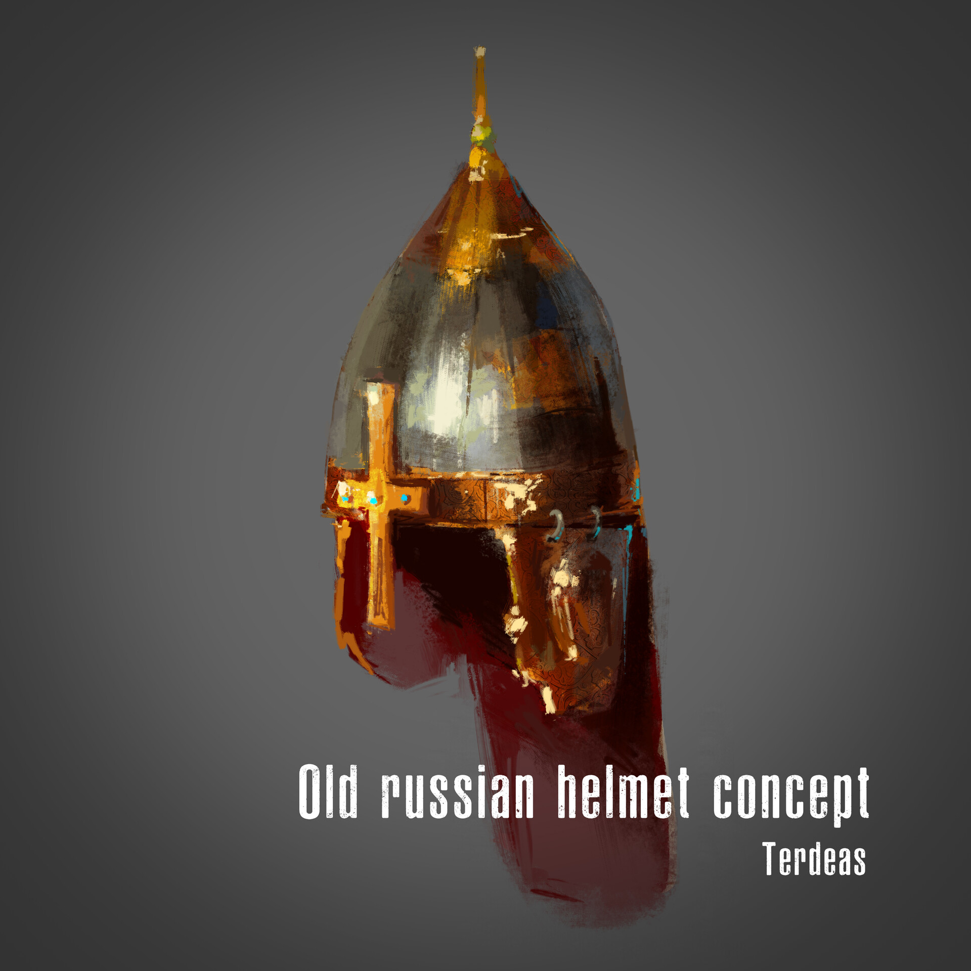 ArtStation - Old Russian helmet concept art