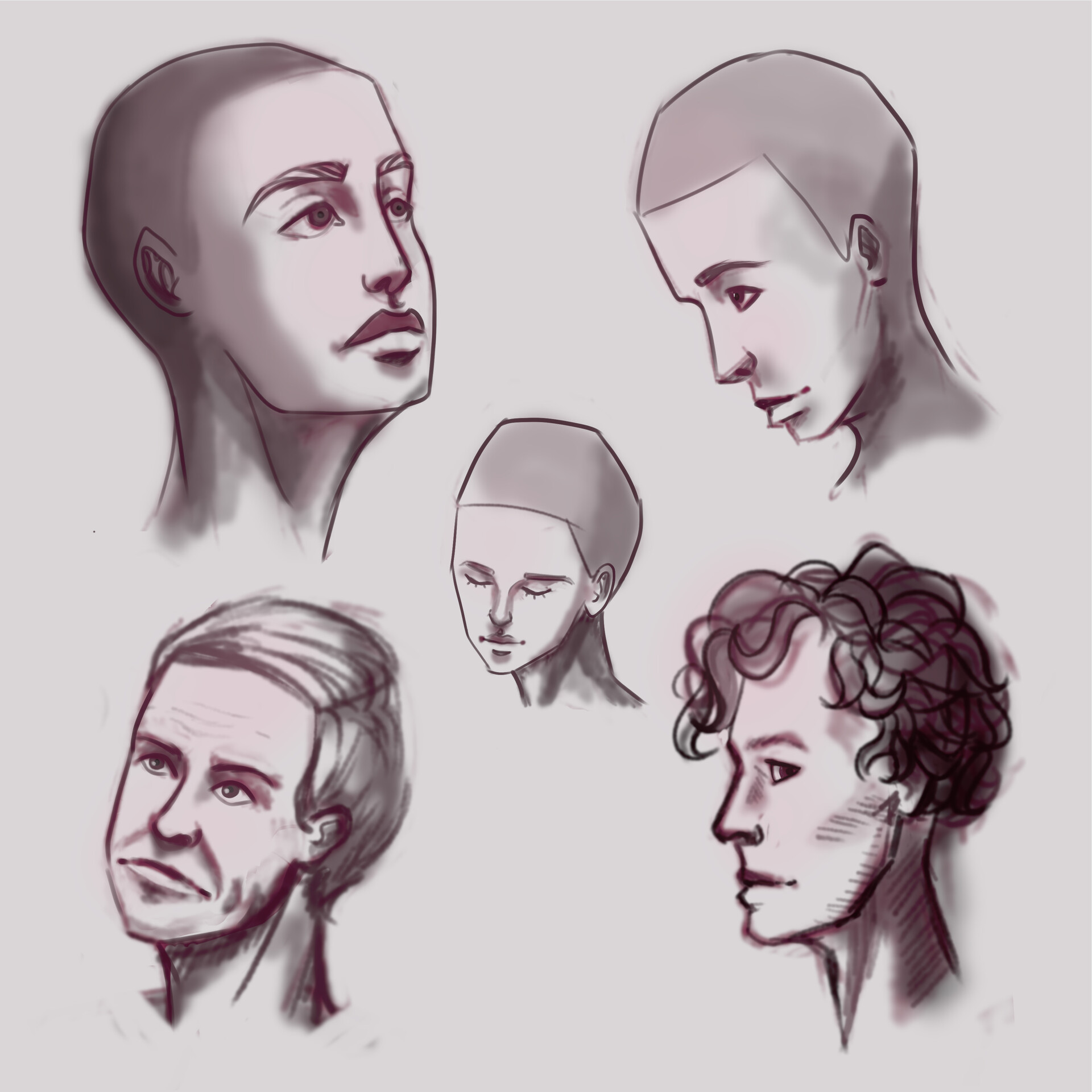 ArtStation - Heads from different angles