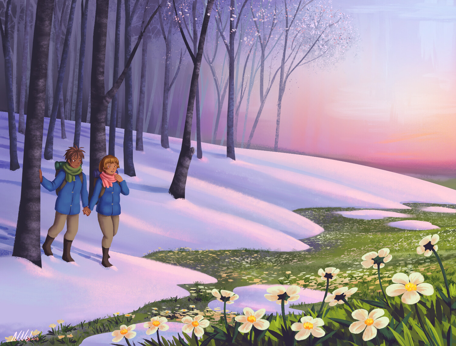 ArtStation - Stepping Into Spring