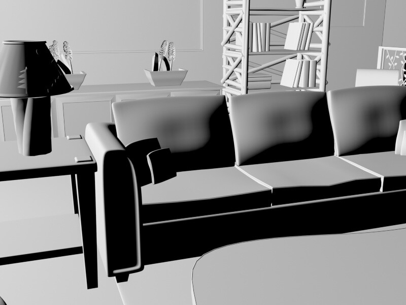 ArtStation - Living room interior light