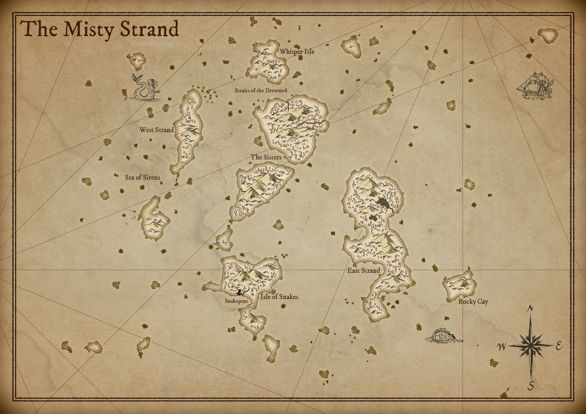 ArtStation - The Misty Strand - Fantasy Cartography