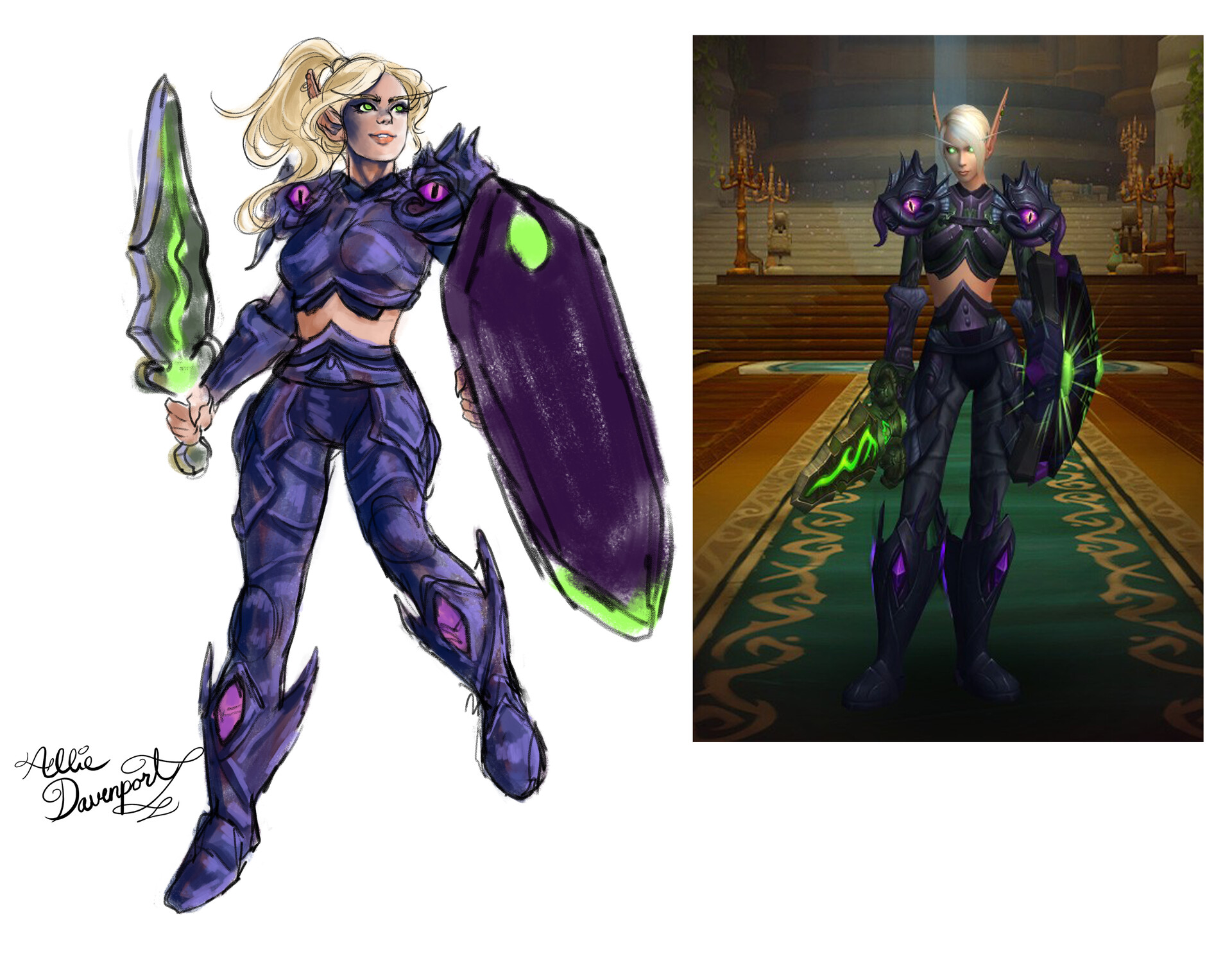 ArtStation - Corrupted Paladin Sketch