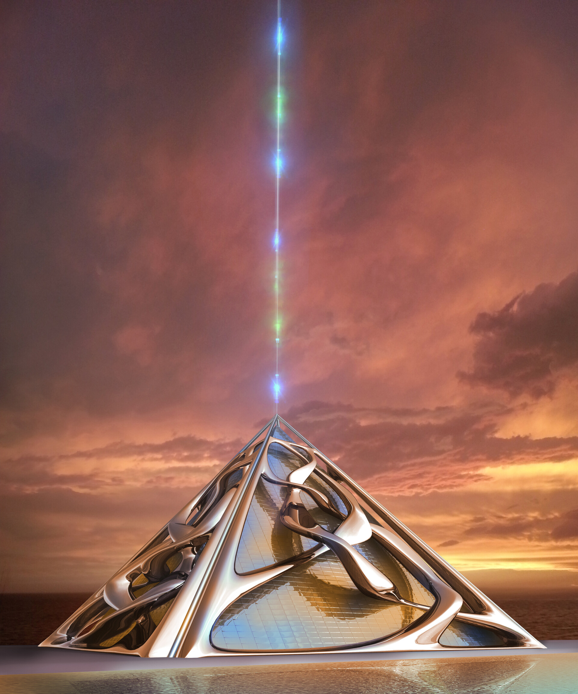 3000ad - 3D Glass Pyramid