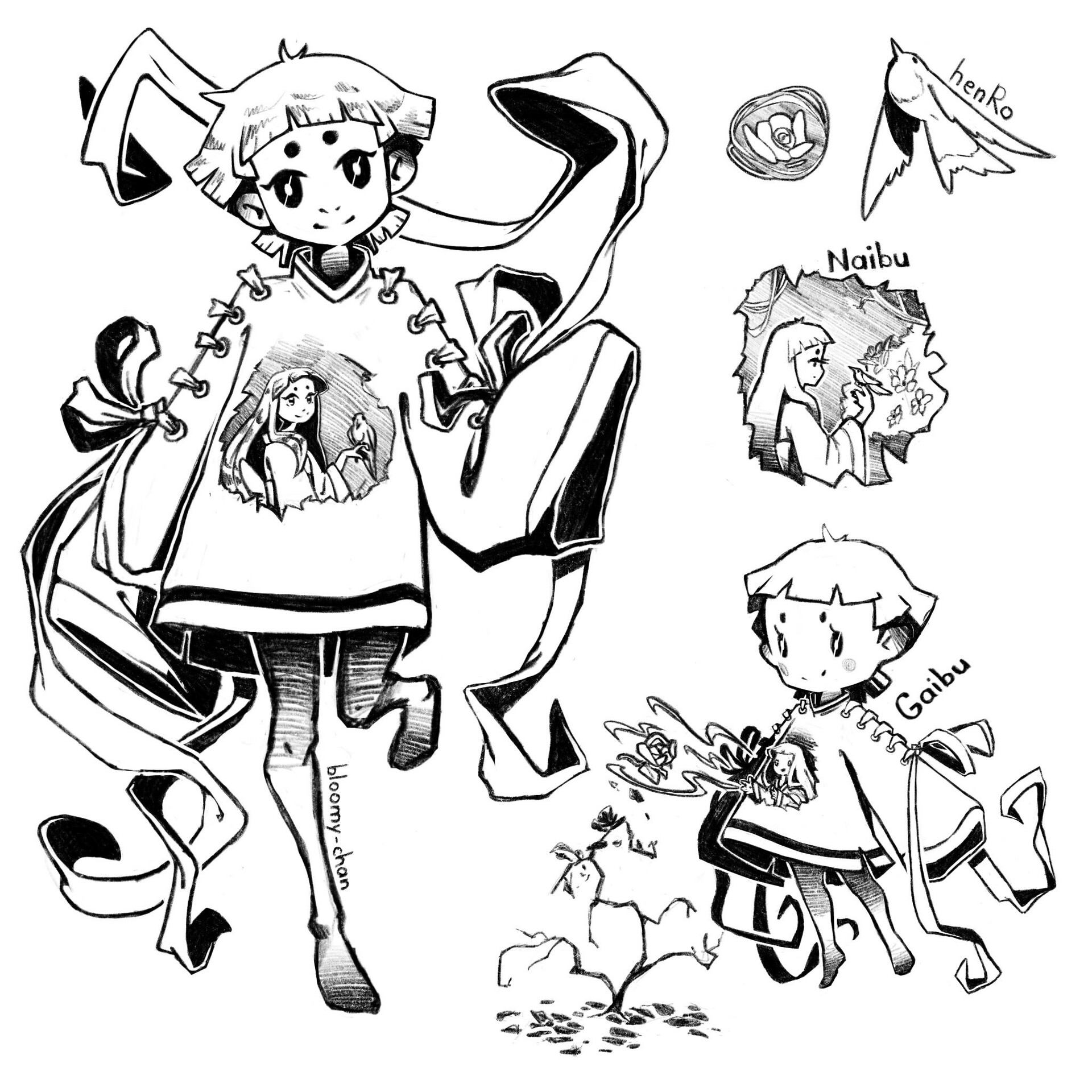 ArtStation - Naibu&Gaibu and their trusty scout henRo