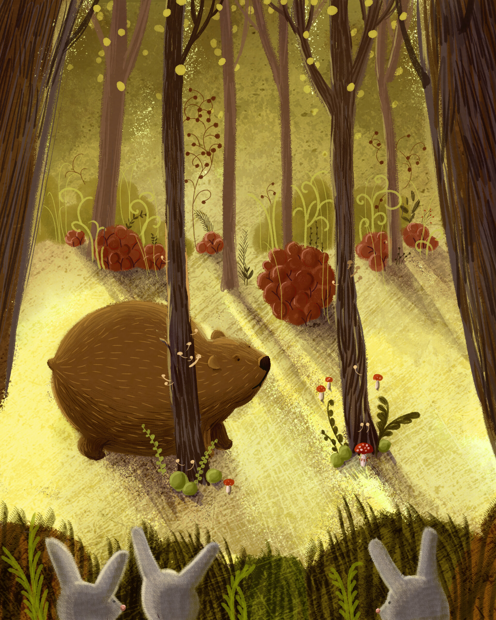 ArtStation - Teddy bear in the forest