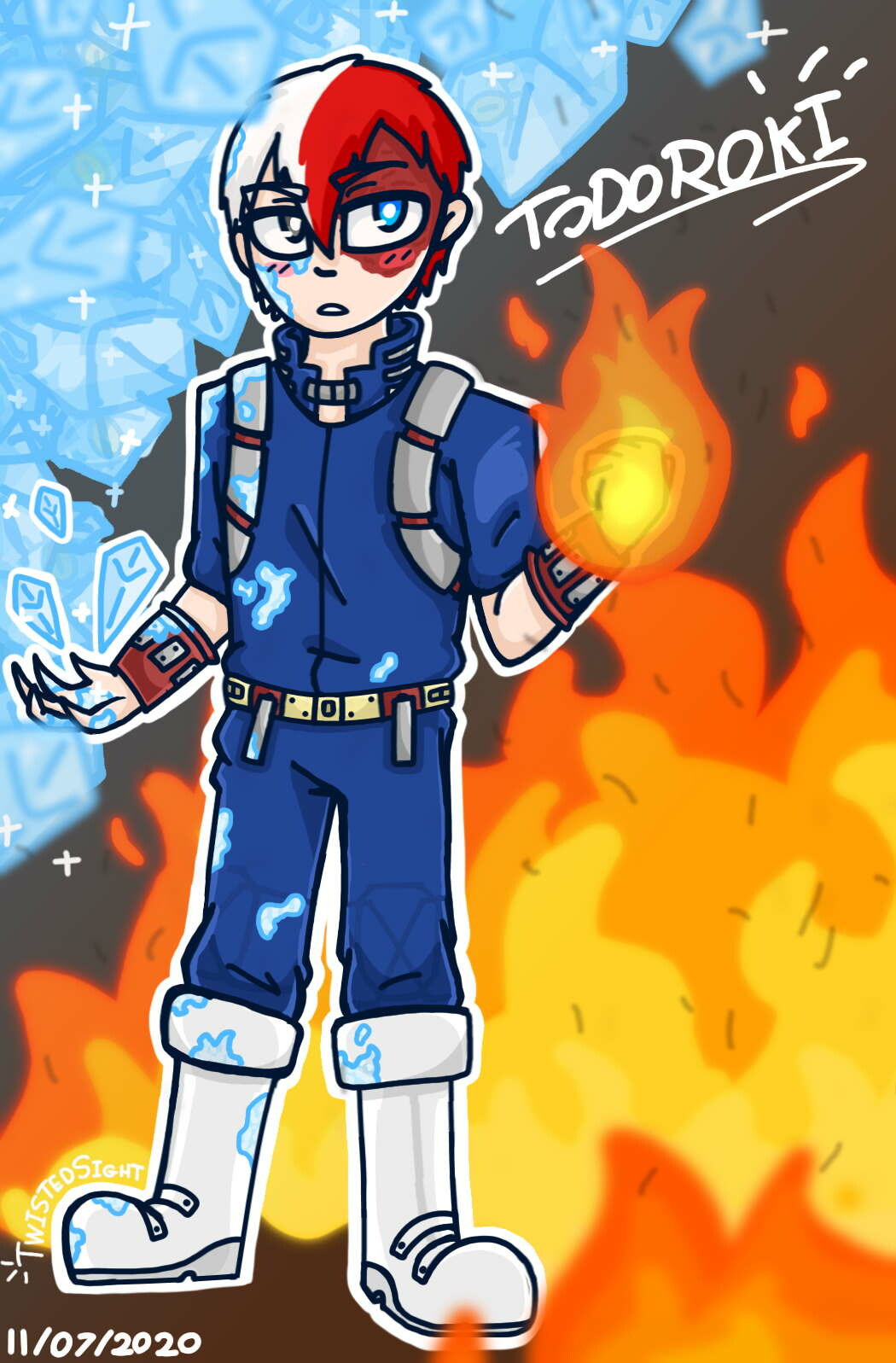 ArtStation - Todoroki bnha fan-art