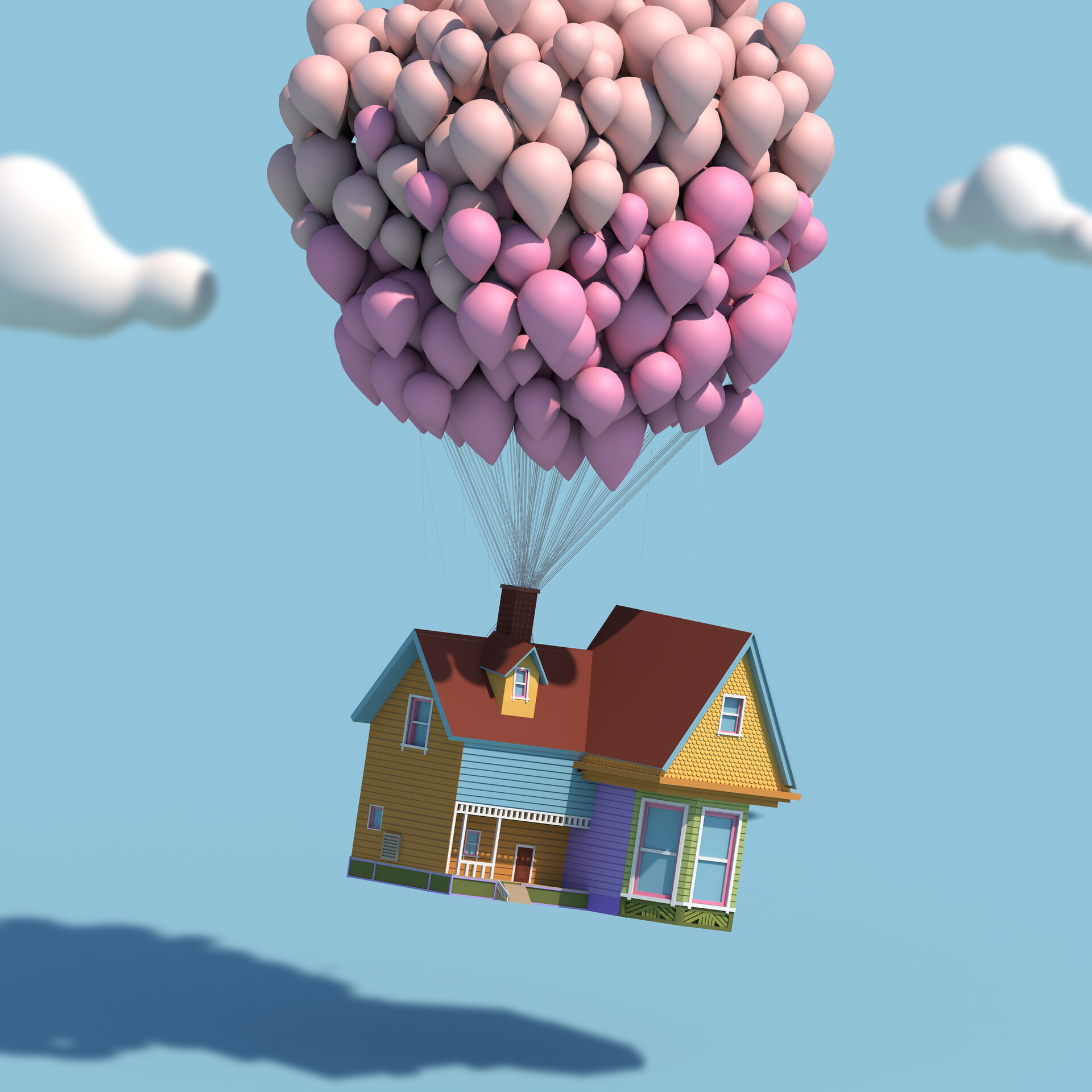 ArtStation - Lowpoly Up House