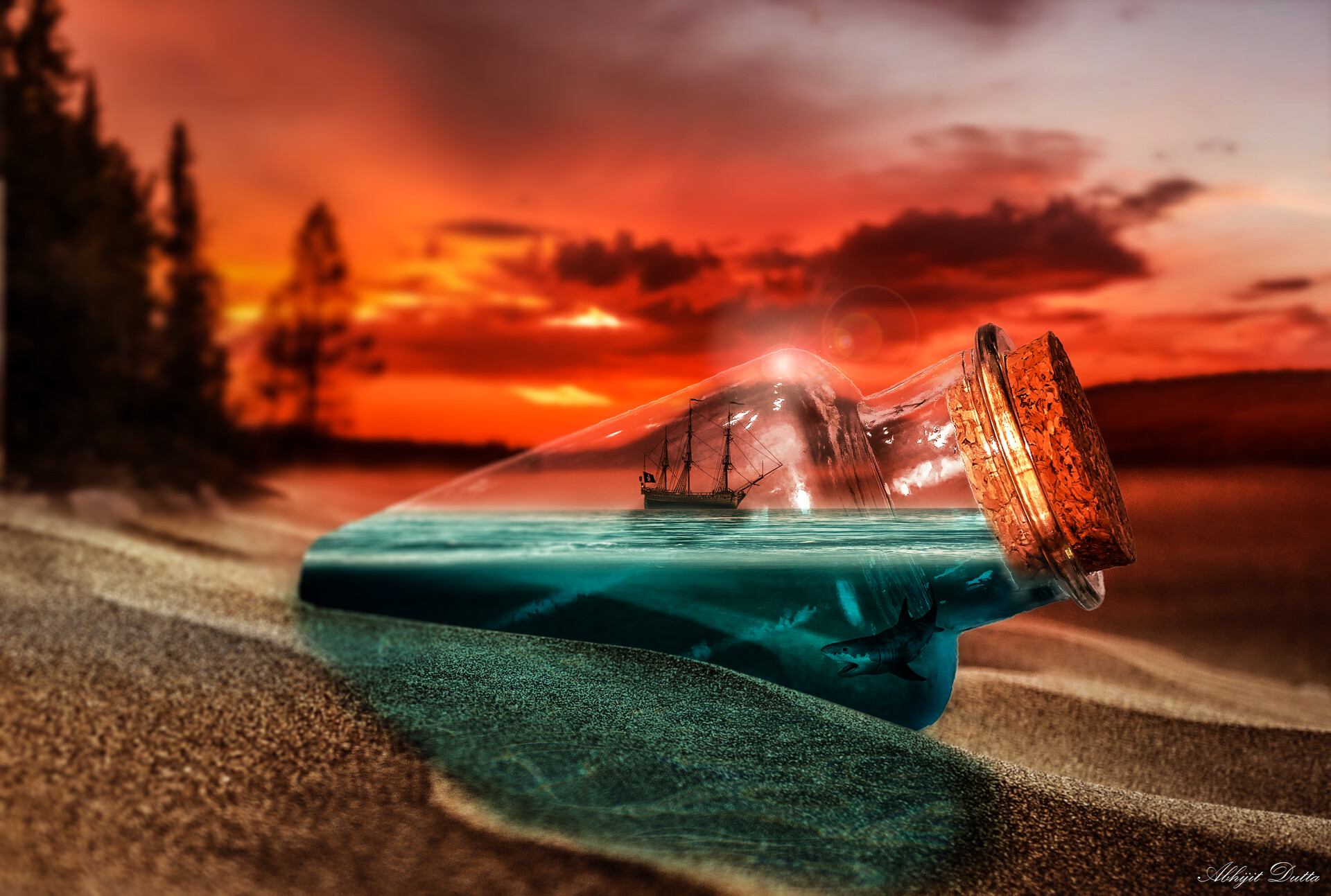 ArtStation - BOTTLE SHIP