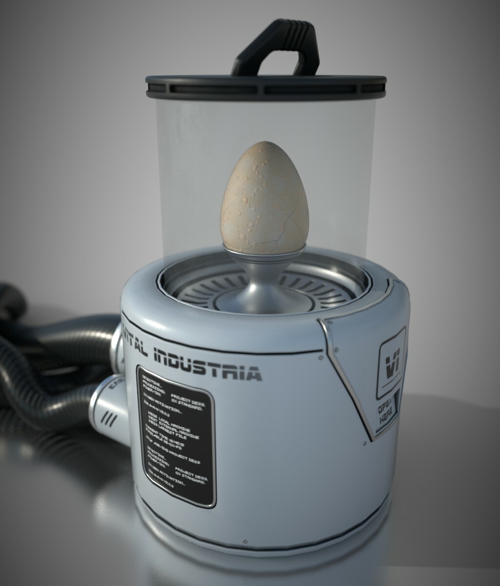 ArtStation - Dino Egg Sci-fi machine