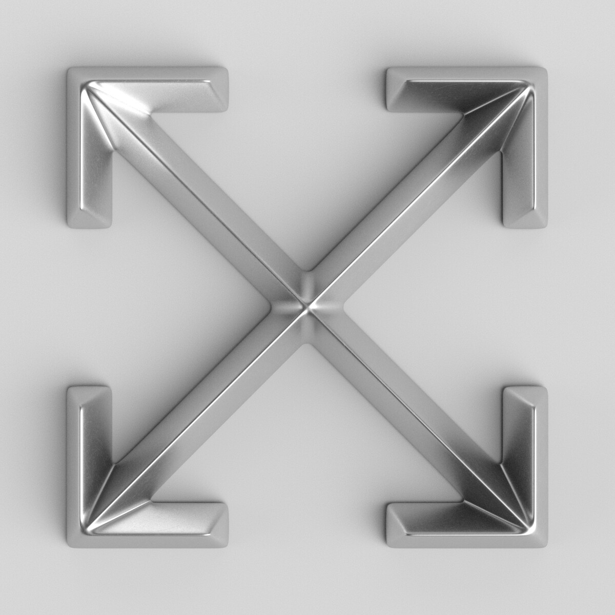 ArtStation - Off-White Cast Metal Label 3D model