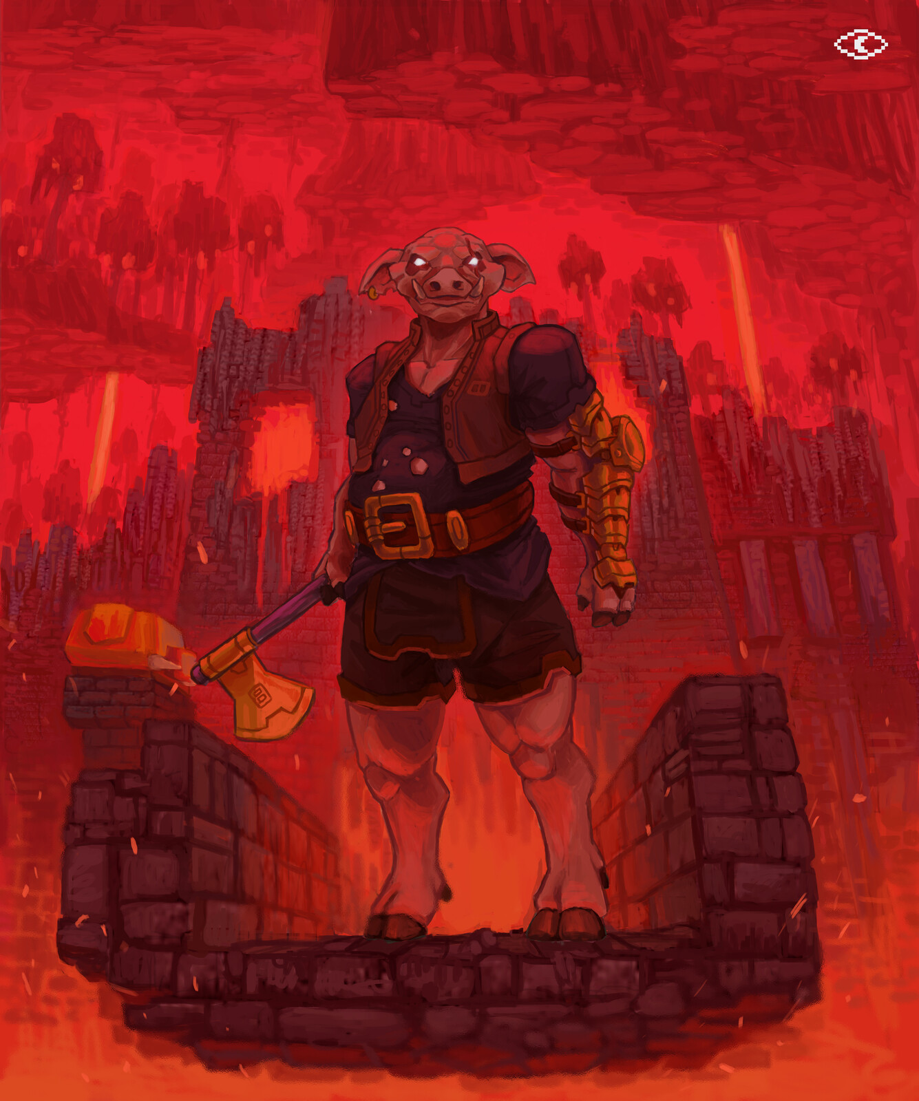 Márton Kapoli - Realistic Piglin Brute - MINECRAFT