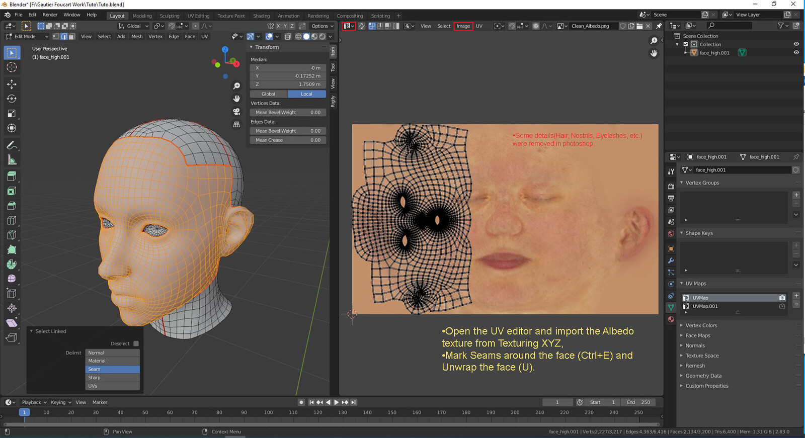 Gautier Foucart - [Guide]Detailing skin with Texturing.xyz multi-channel faces, Blender and Zbrush.