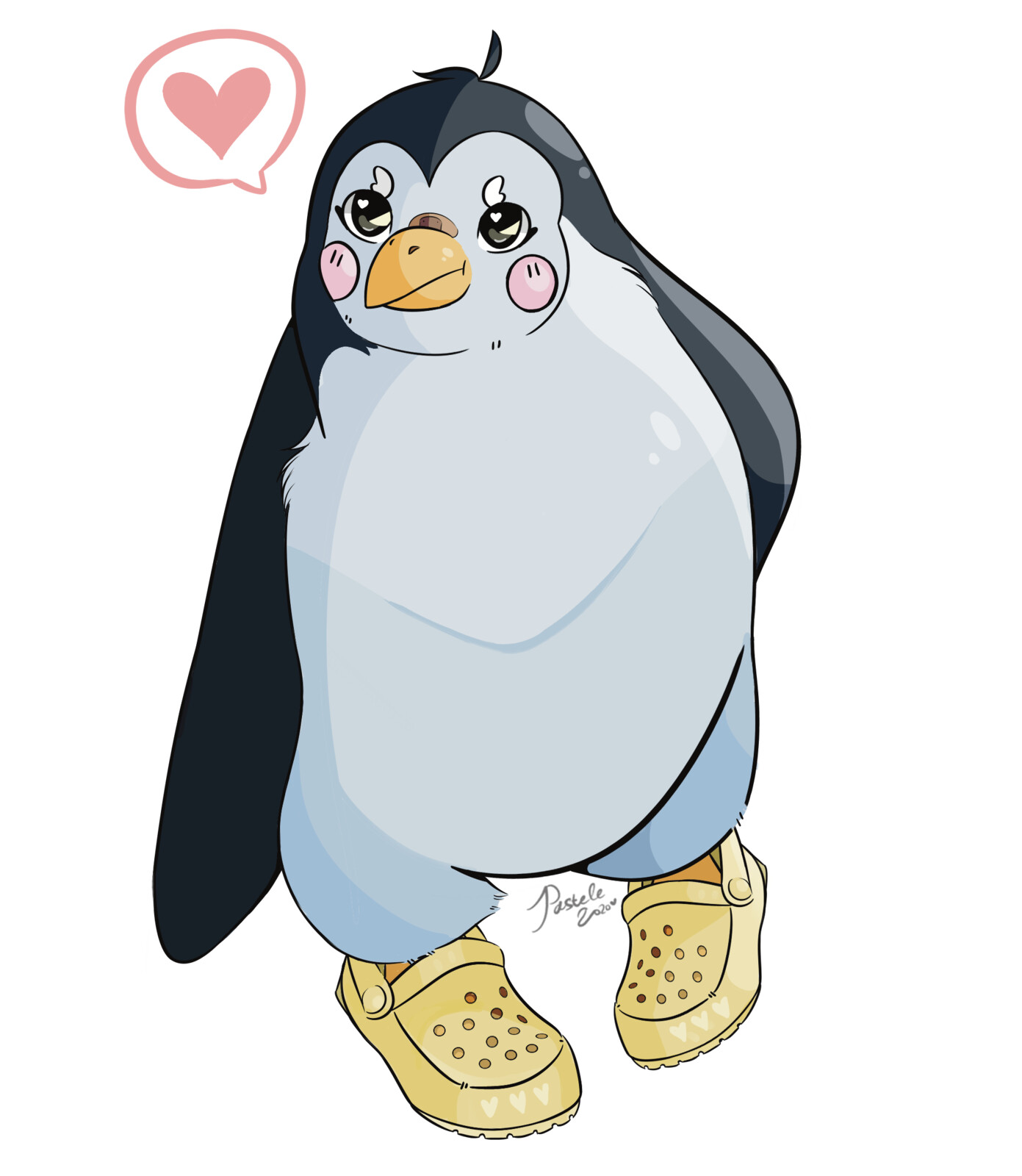 mae pastele - penguin with crocs