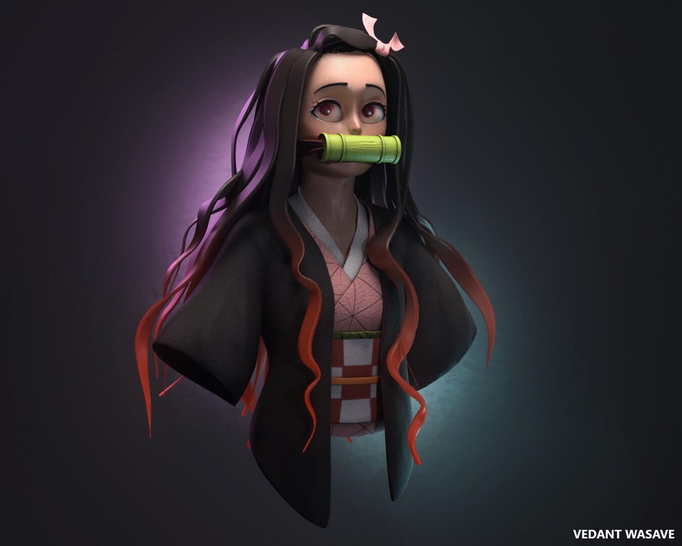 ArtStation - Nezuko 3D Portrait