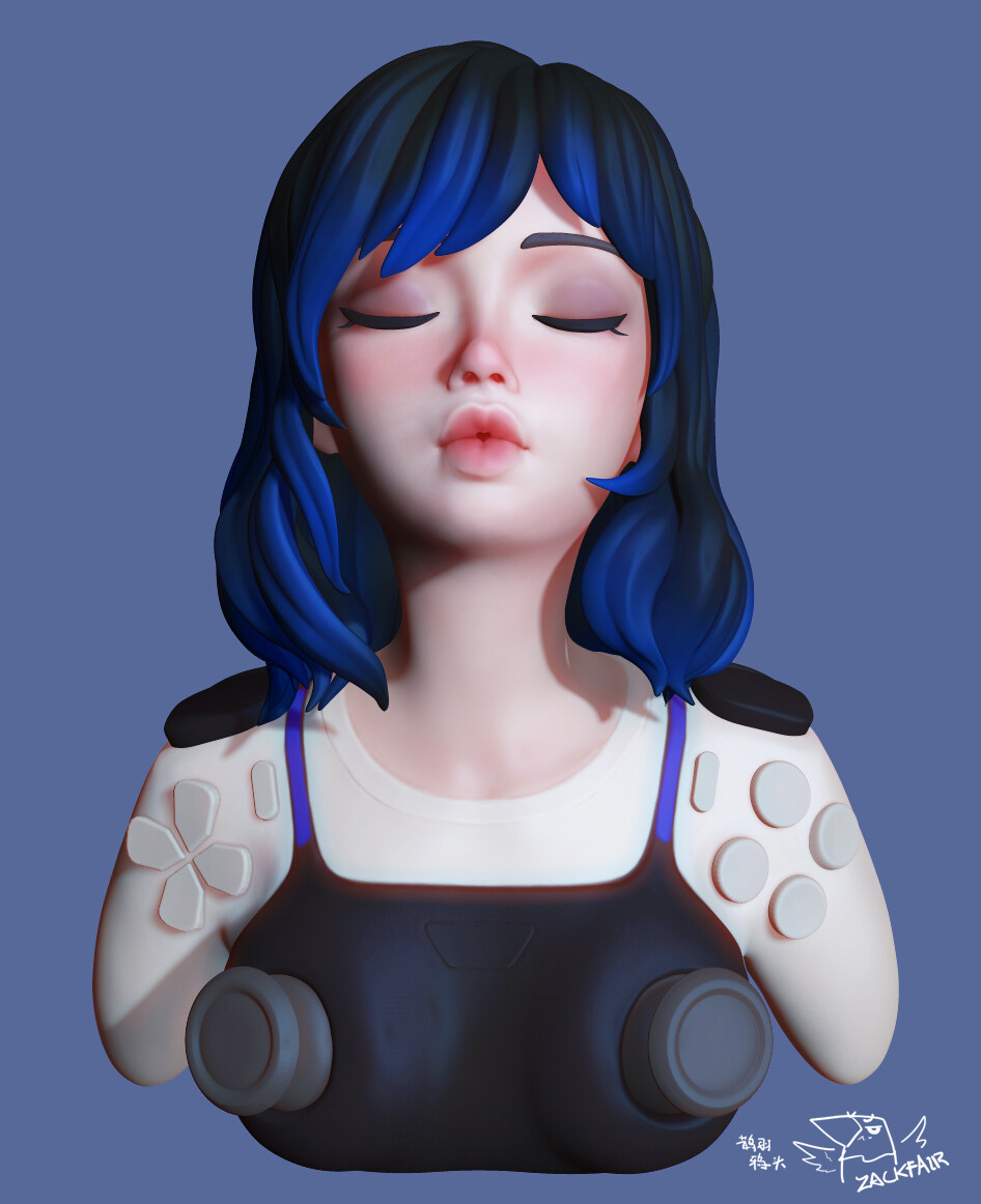 ArtStation - PS5 DualShock Girl