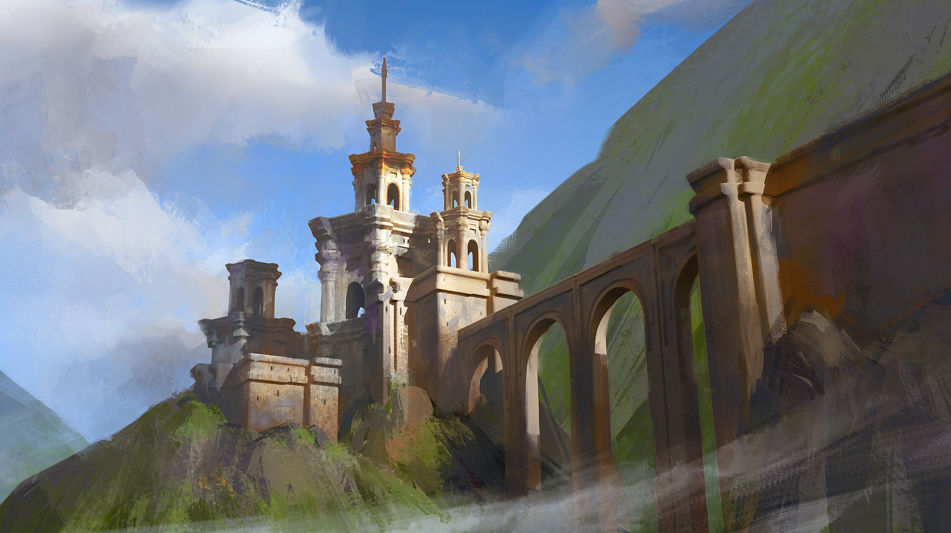 ArtStation - Ancient shrine \ Color sketch