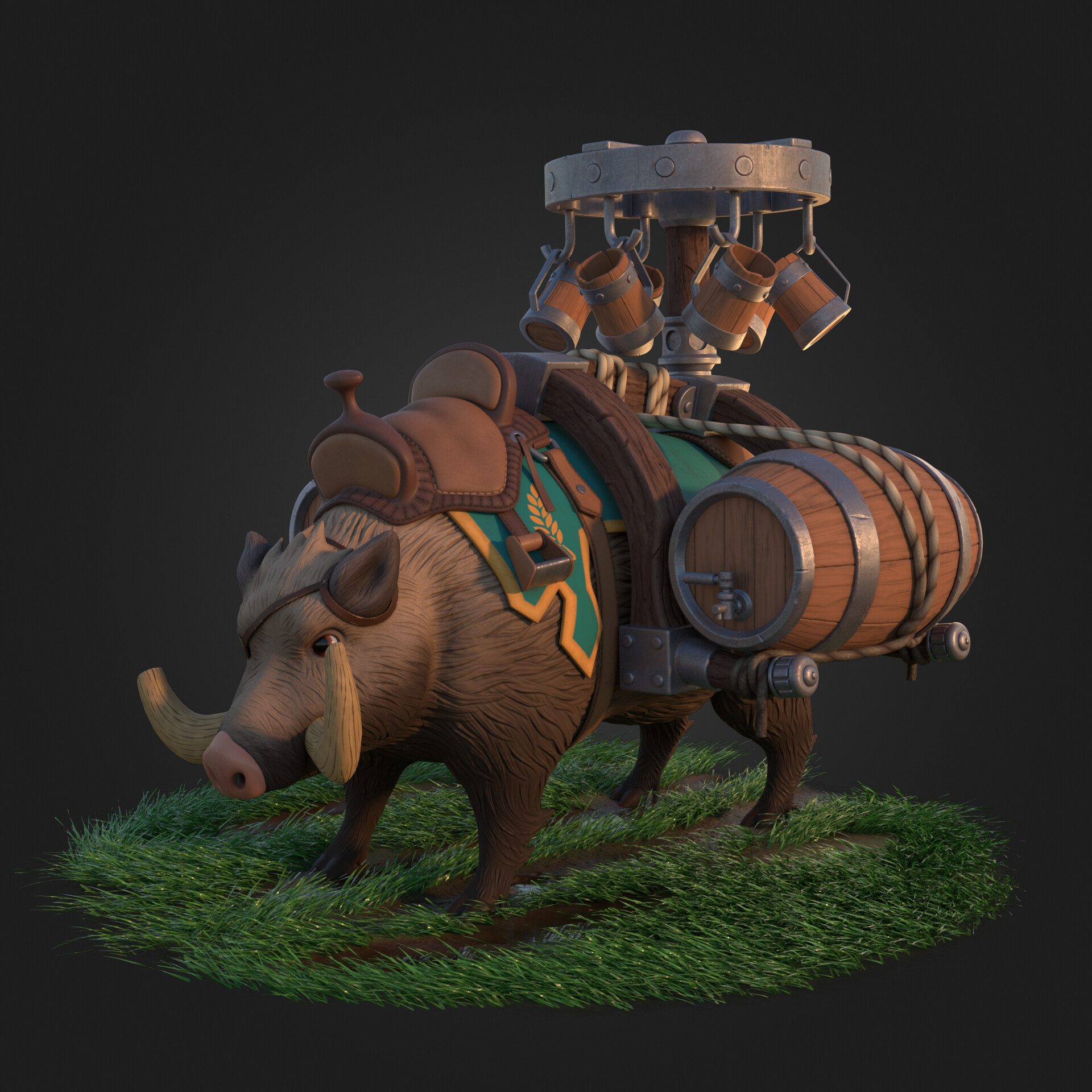 ArtStation - Traveling Beer Boar Bar