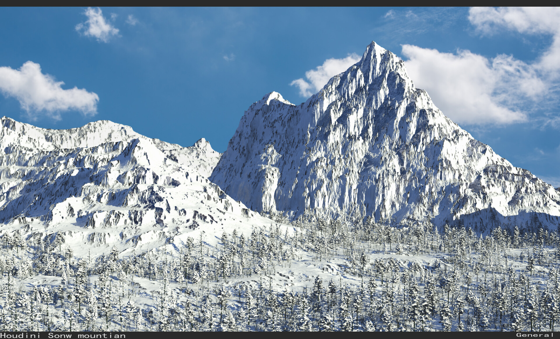 ArtStation - Houdini Snow Mountain