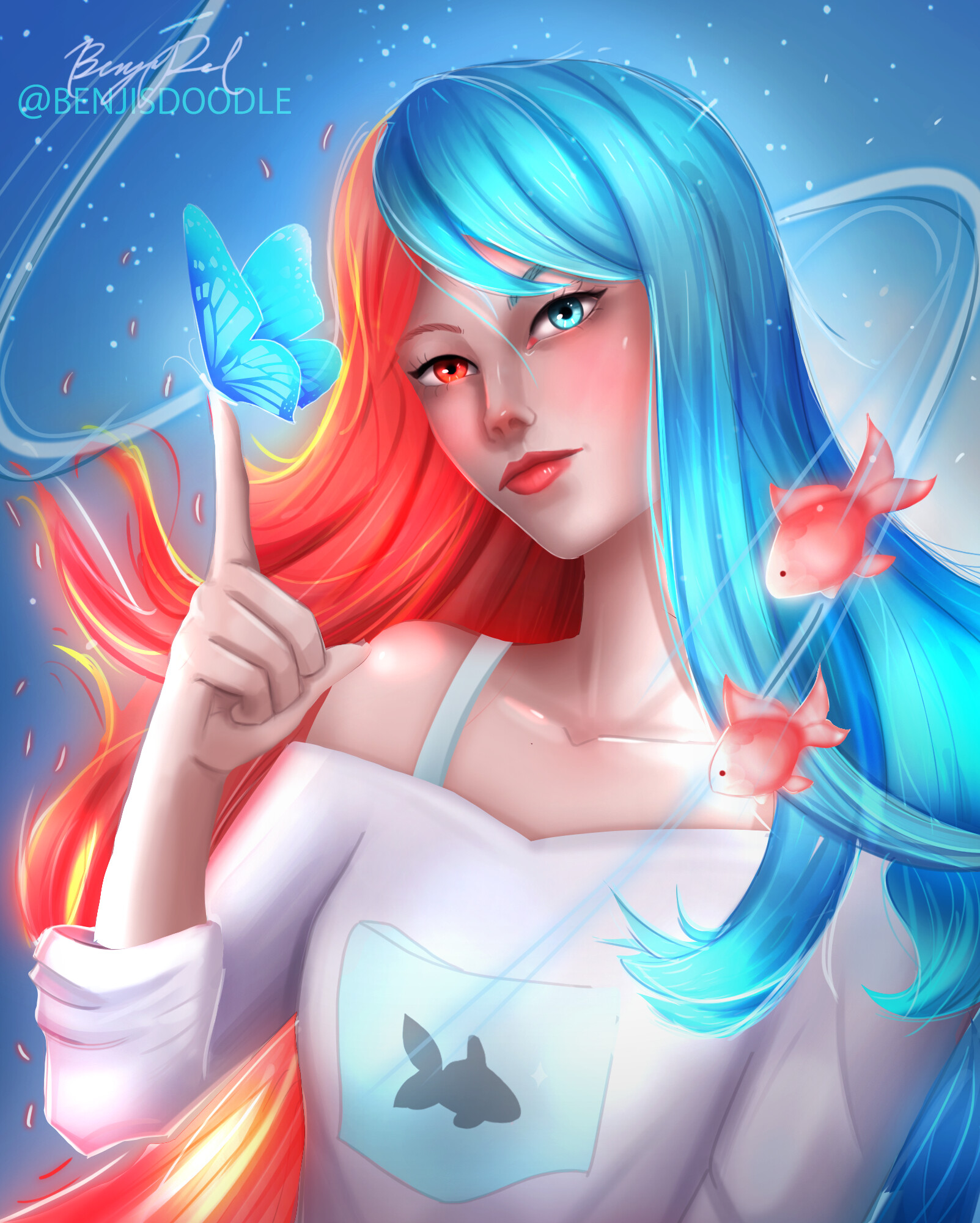 how to draw fire hair