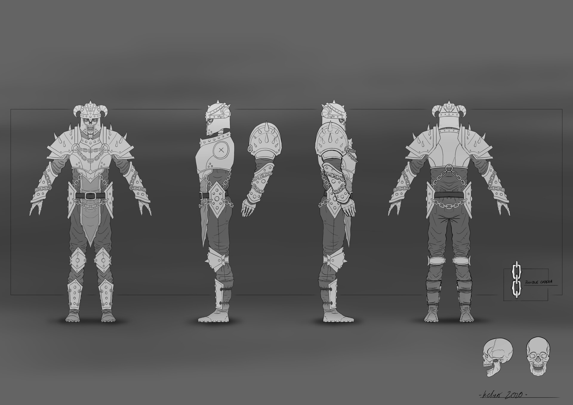 ArtStation - Skeleton Turnaround concept