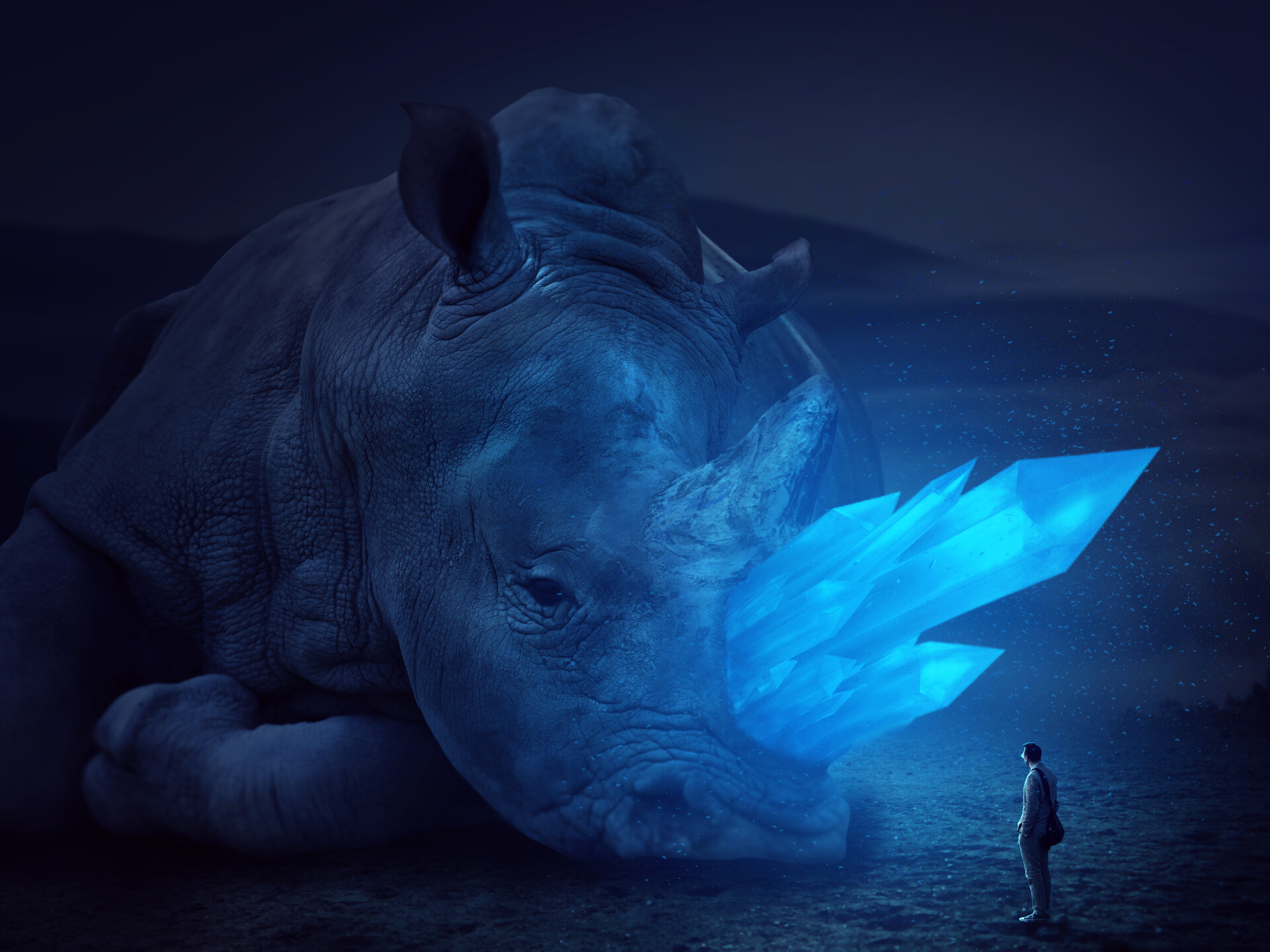 ArtStation - Glowing Rhino.