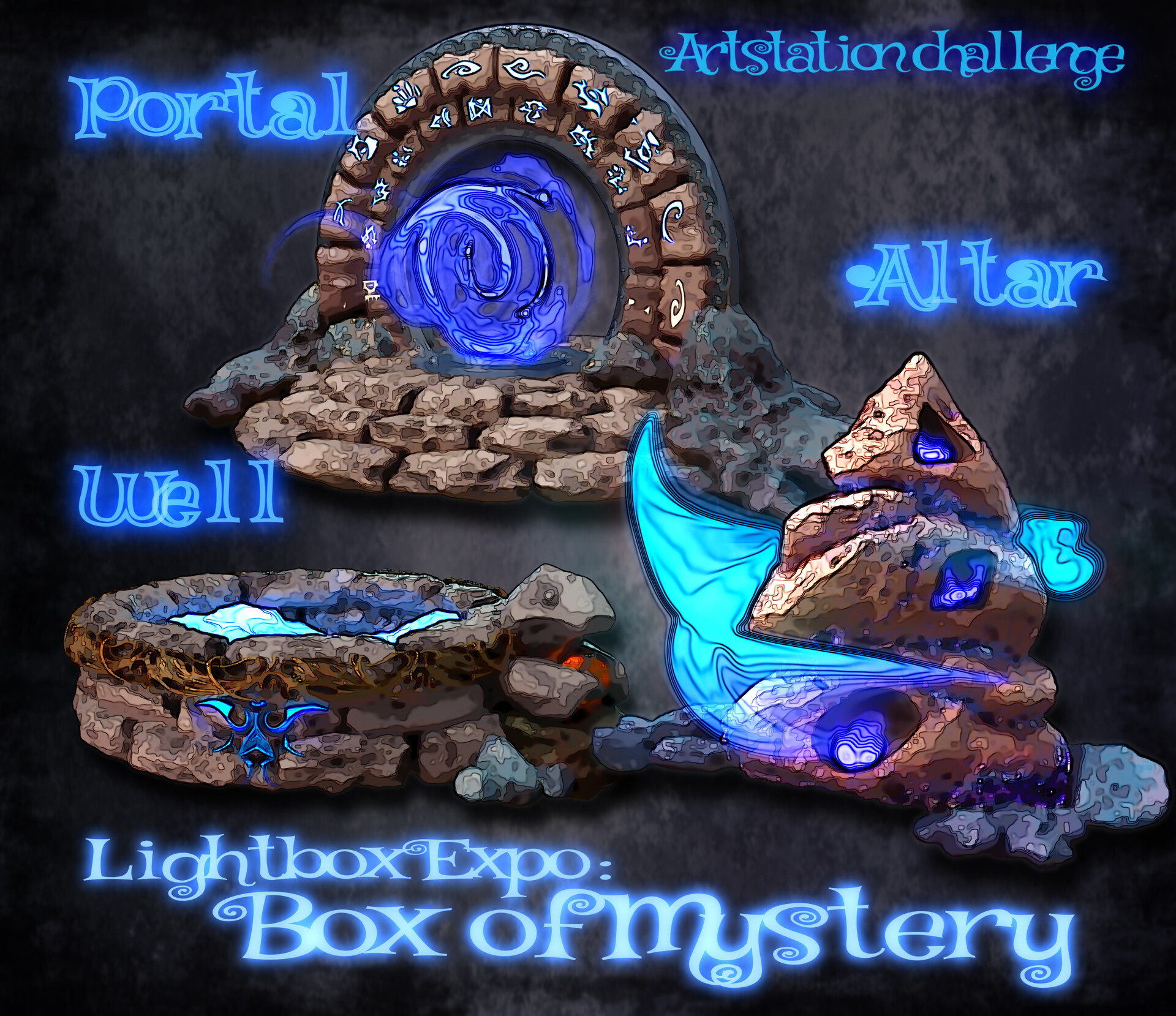 ArtStation - Artstation challenge. Lightbox - Box of Mystery - Prop ...