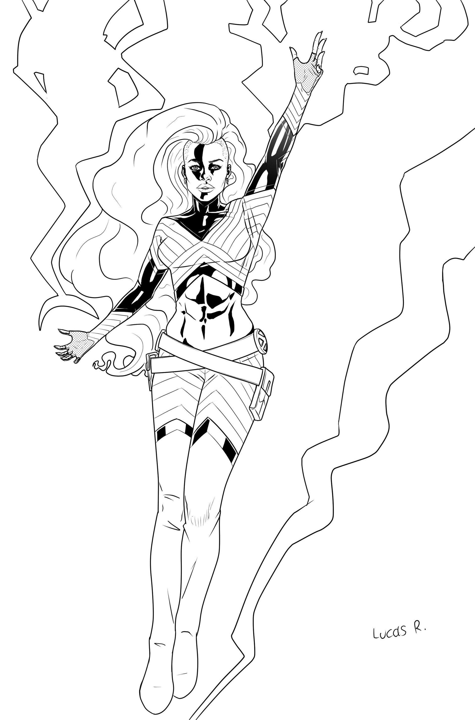 storm coloring pages x men