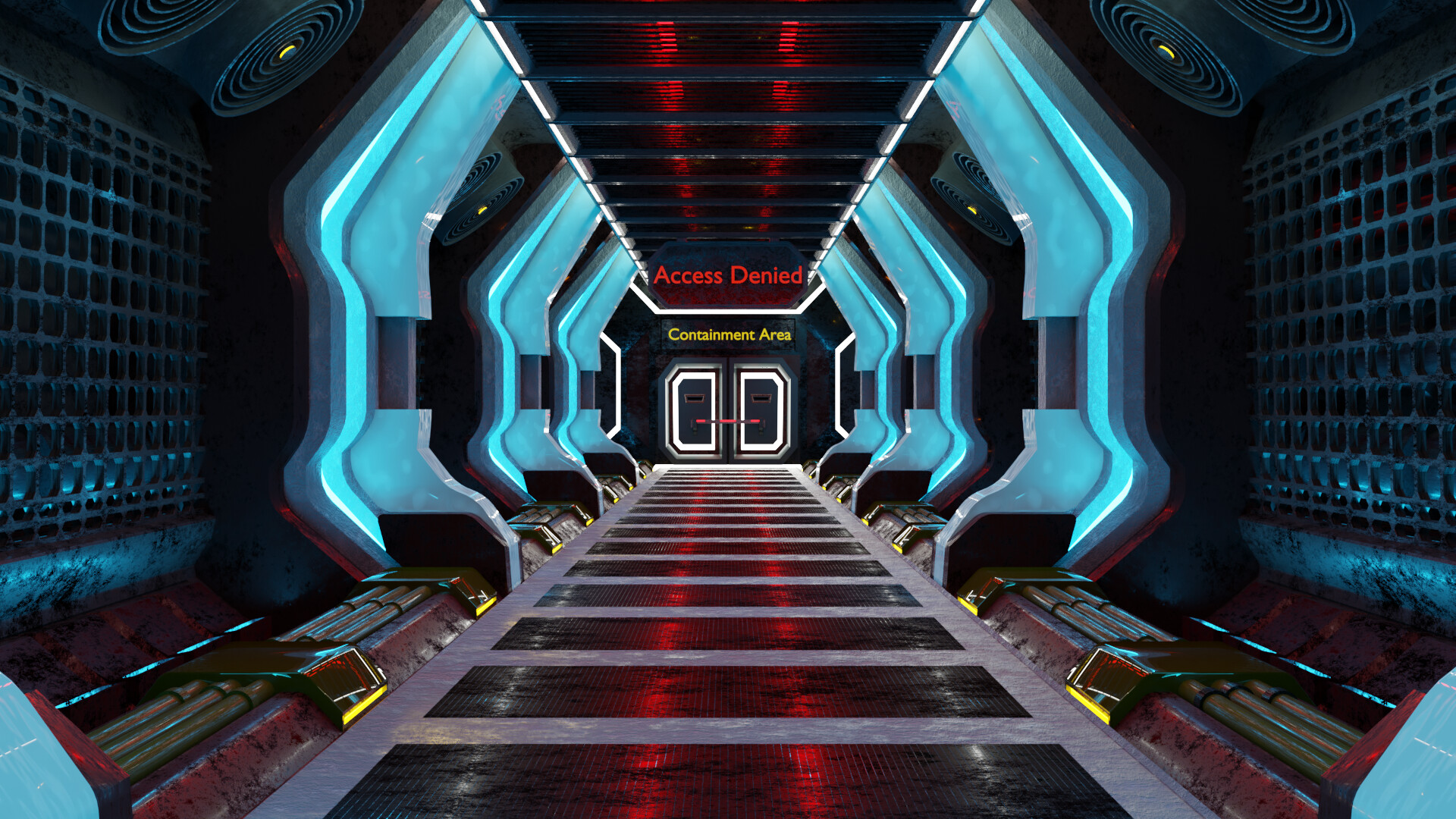 ArtStation - Sci-fi Hallway, Jordan-lee Howen