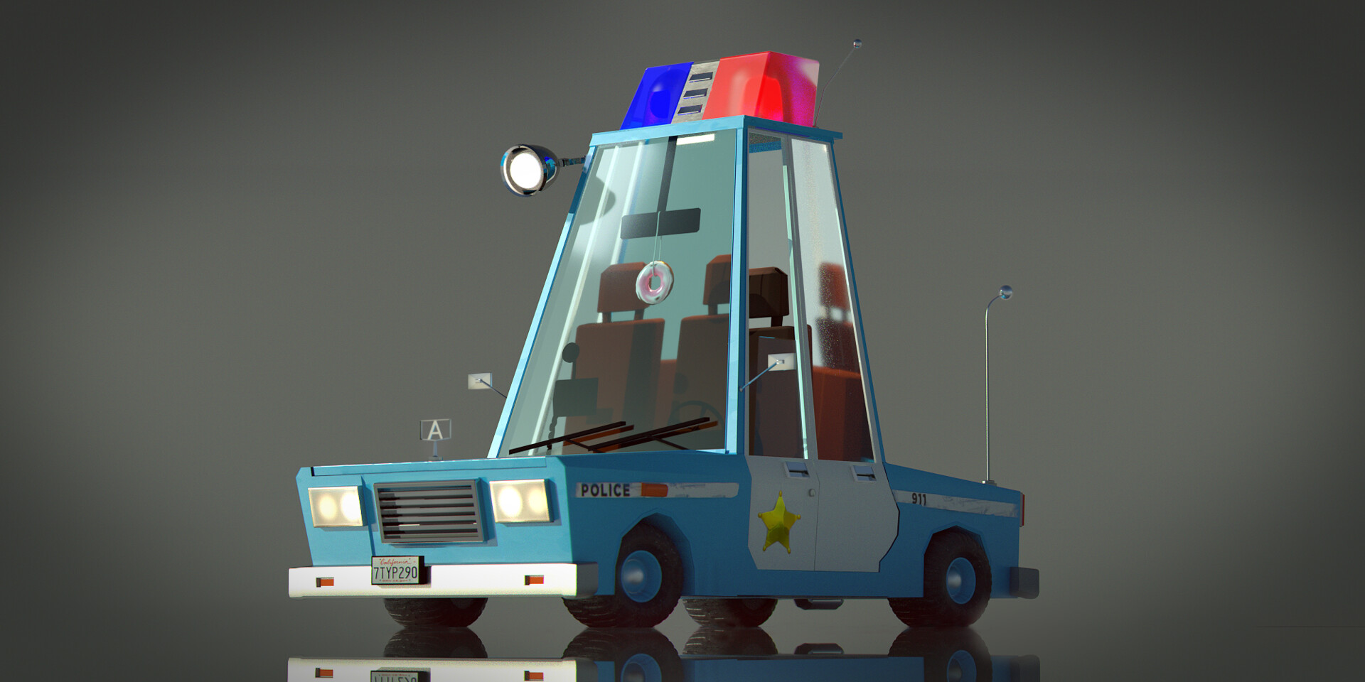 ArtStation - Cartoon Police Car