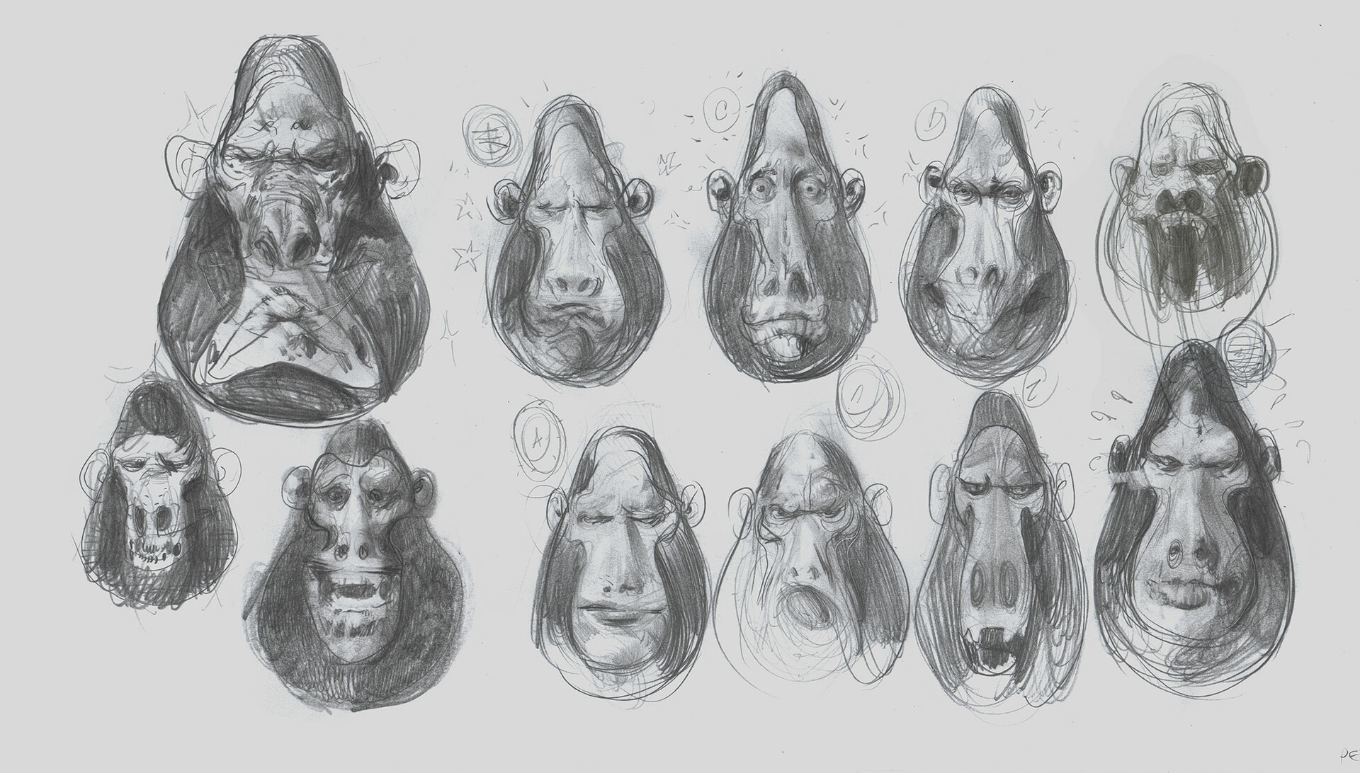 ArtStation - Monkey sketches