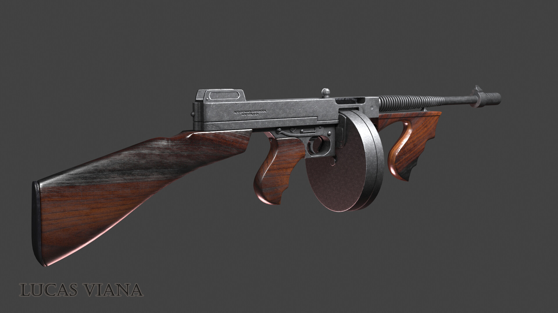ArtStation - Tommy Gun model