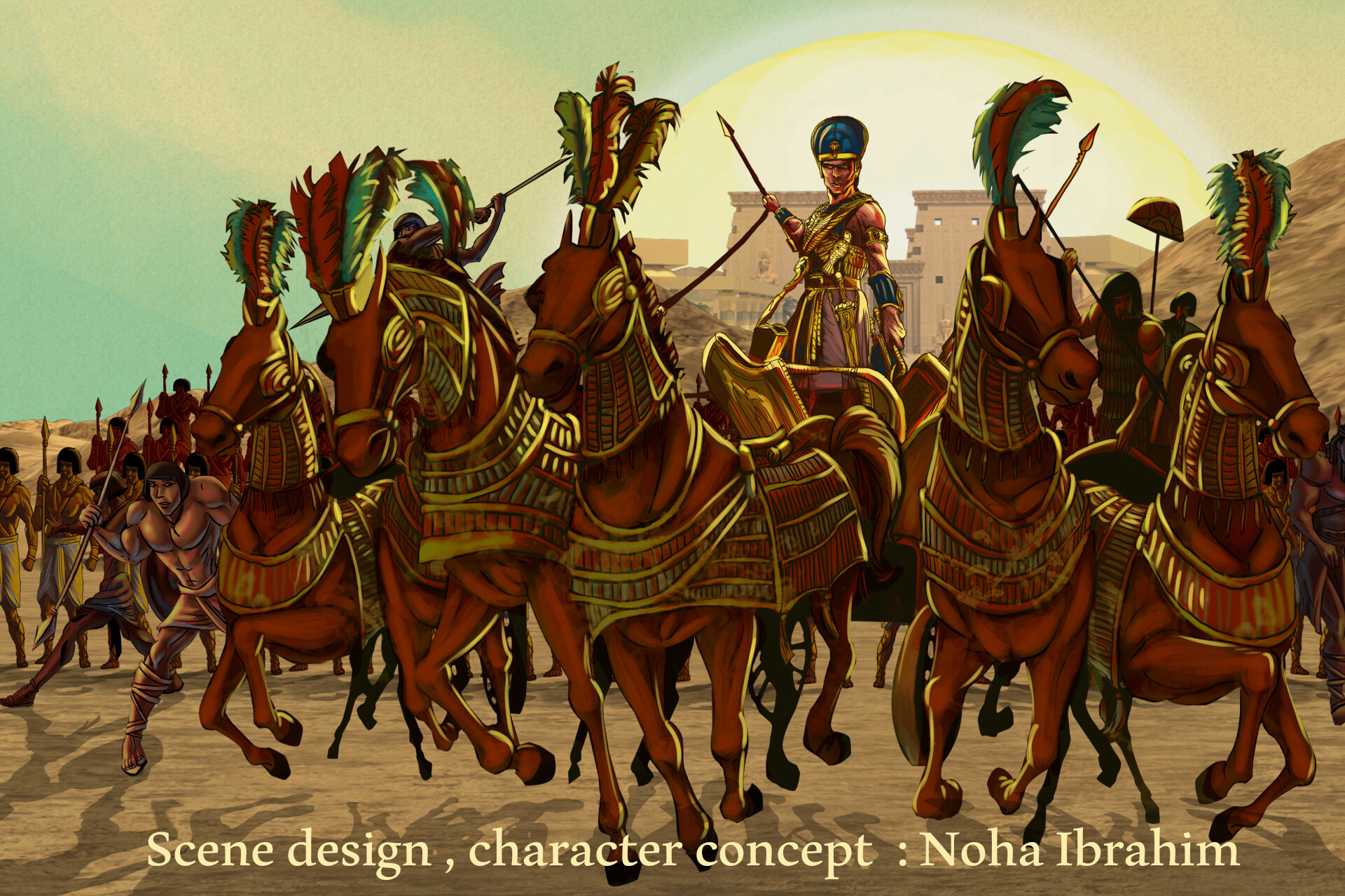 ArtStation - Mosis , SCENE CONCEPT,THE BATTLE : NOHA IBRAHIM