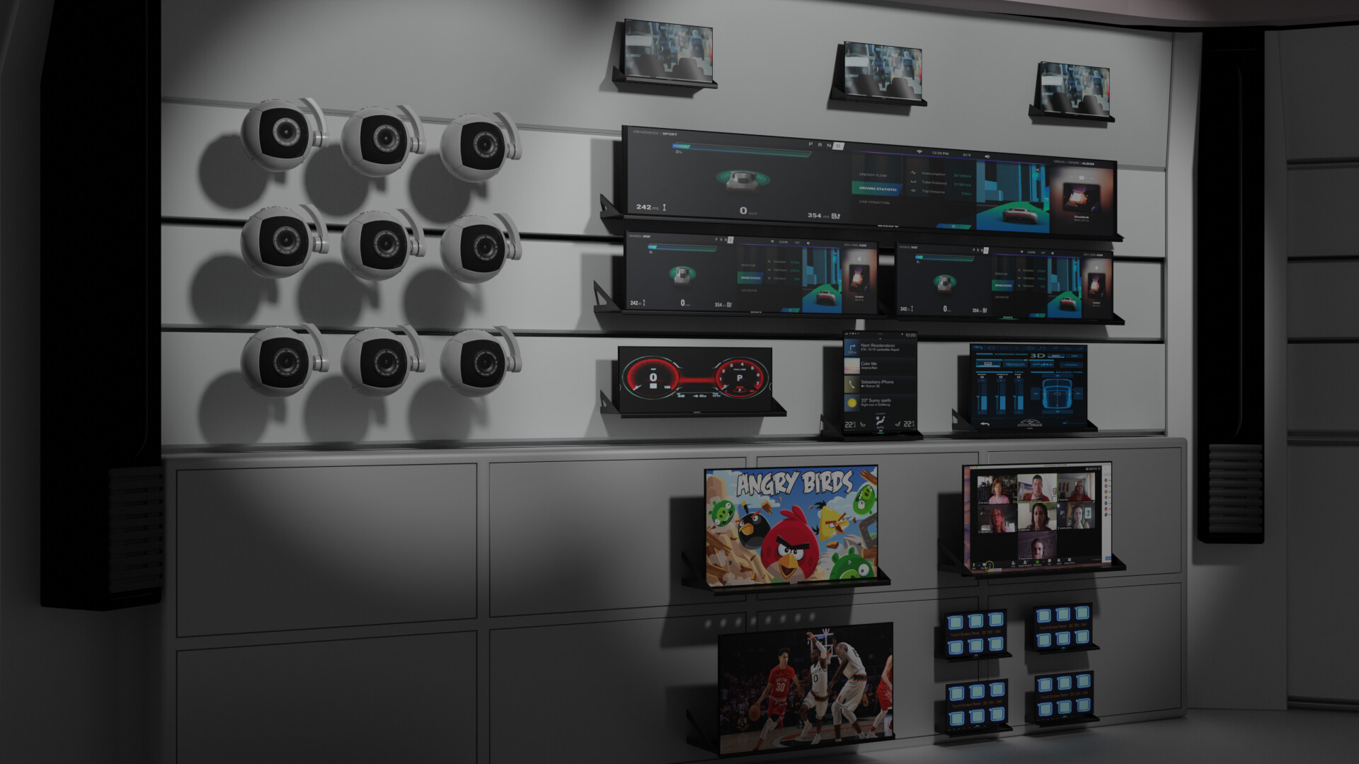 ArtStation - Wall of Displays and Cameras