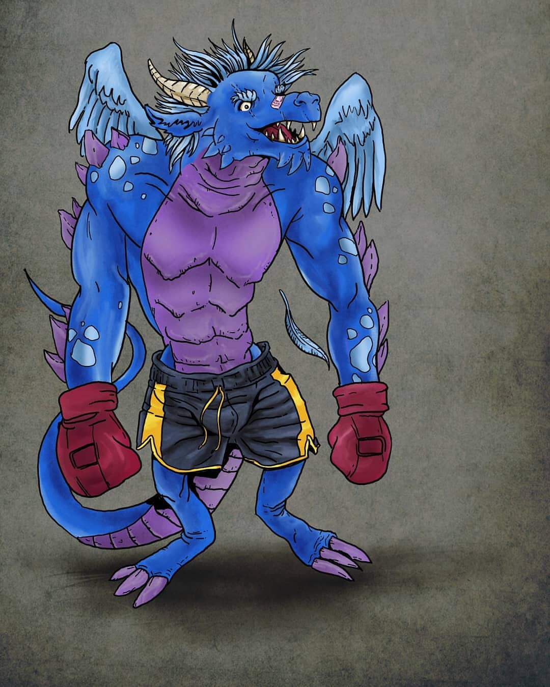 ArtStation - Derek the boxing dragon