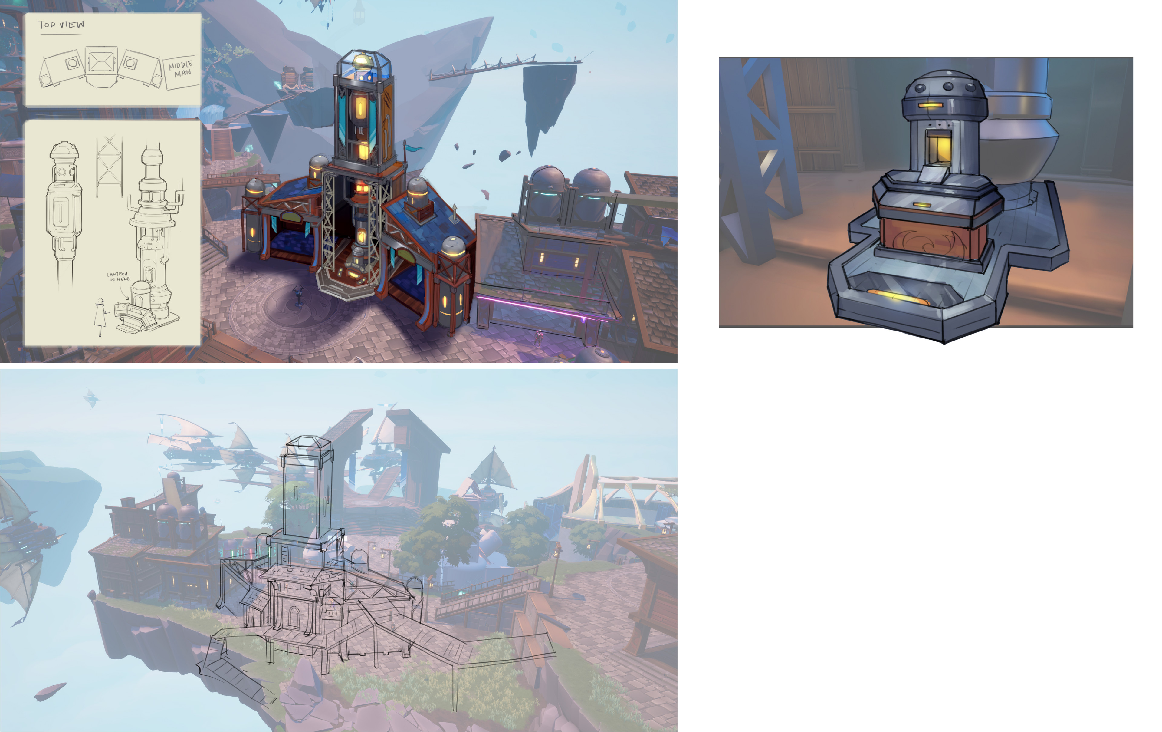 Juan Carlos Nuno - Dauntless City Hub Advance Crafting Building.