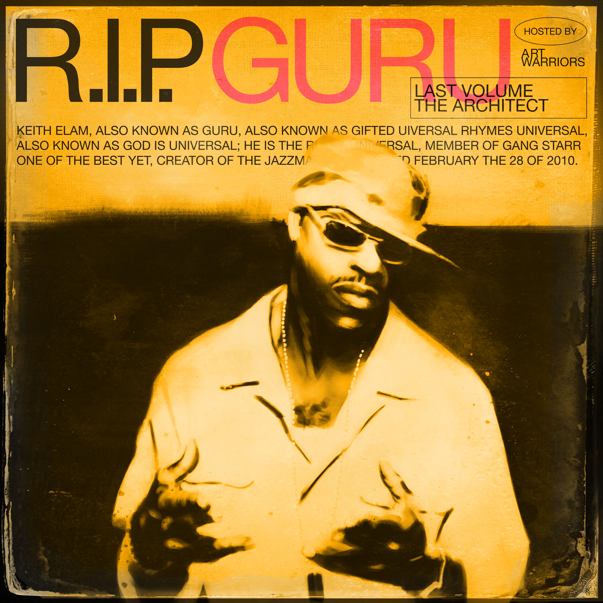 ArtStation - R.I.P. GURU (Keith Elam from Gang Starr)