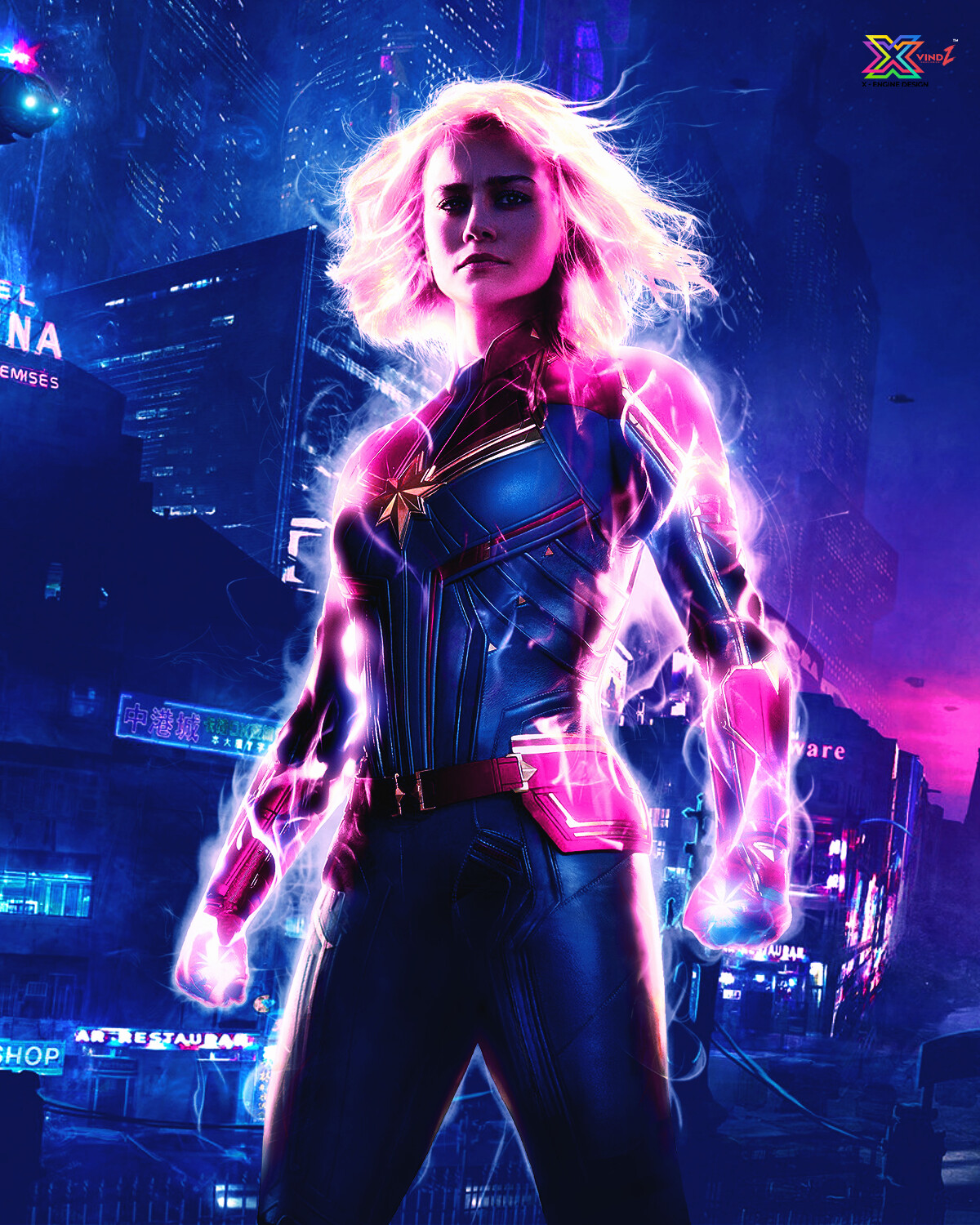 ArtStation - CAPTAIN MARVEL x CYBERPUNK