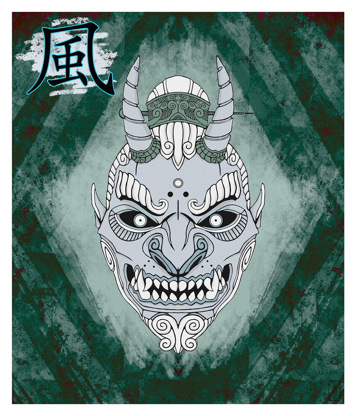ArtStation - Oni King mask _ Wind