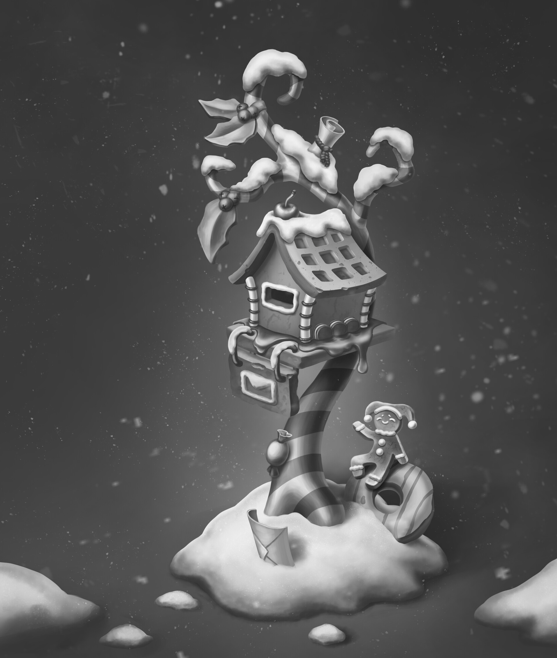 ArtStation - Gingerbread man mailbox