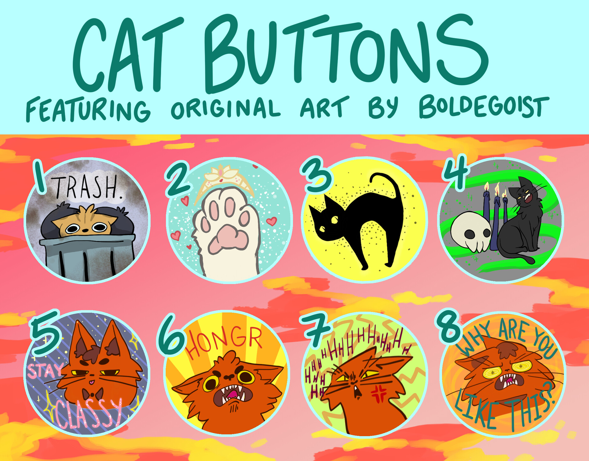 ArtStation - Cat Round Buttons!