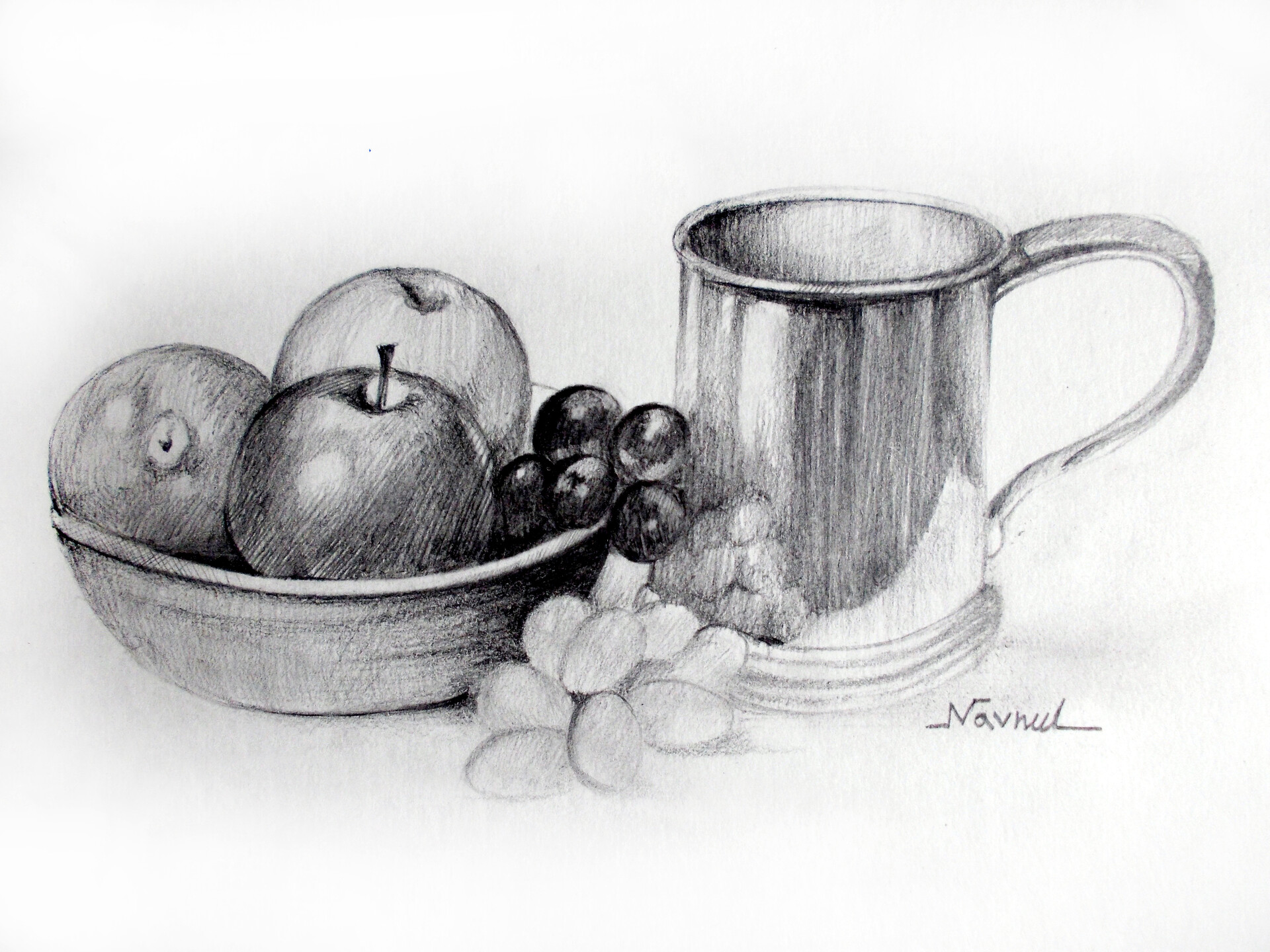 ArtStation - Mug and apple.