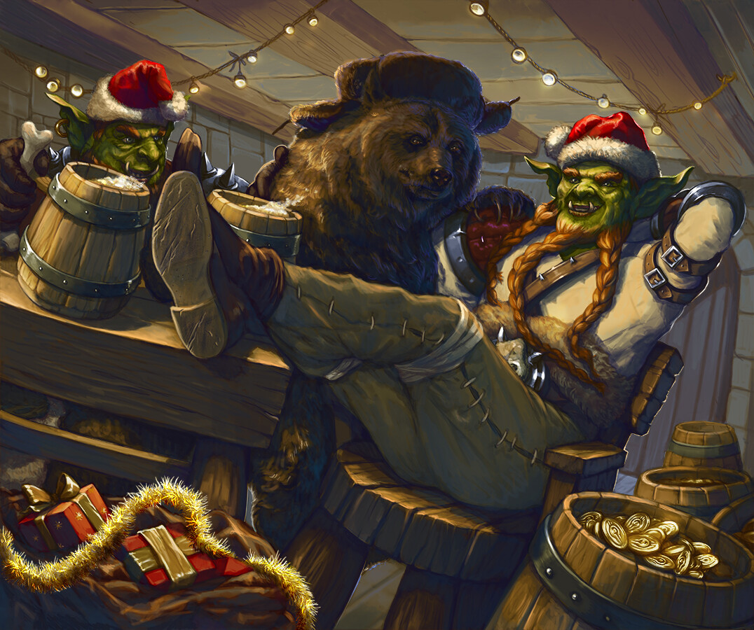 ArtStation - Ork New Year party